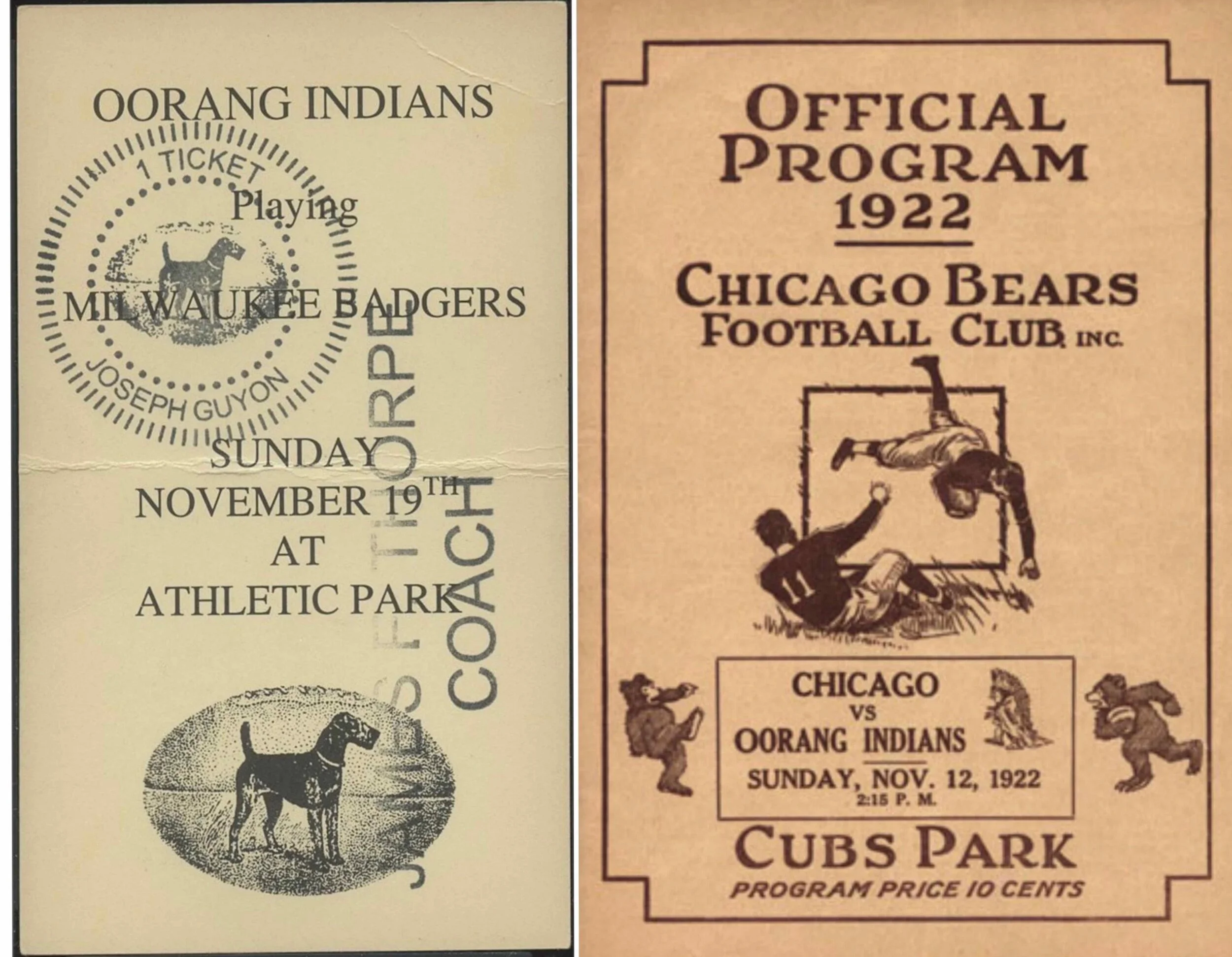 Walter Lingo, Jim Thorpe, and the Oorang Indians — 43302