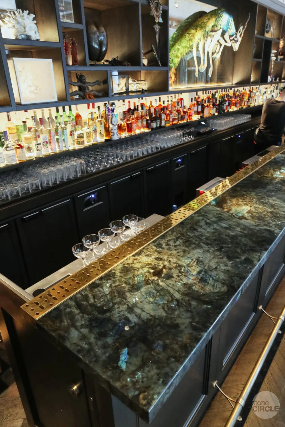 Book-matched marble for a boutique hotel — stoneCIRCLE stone fabricators