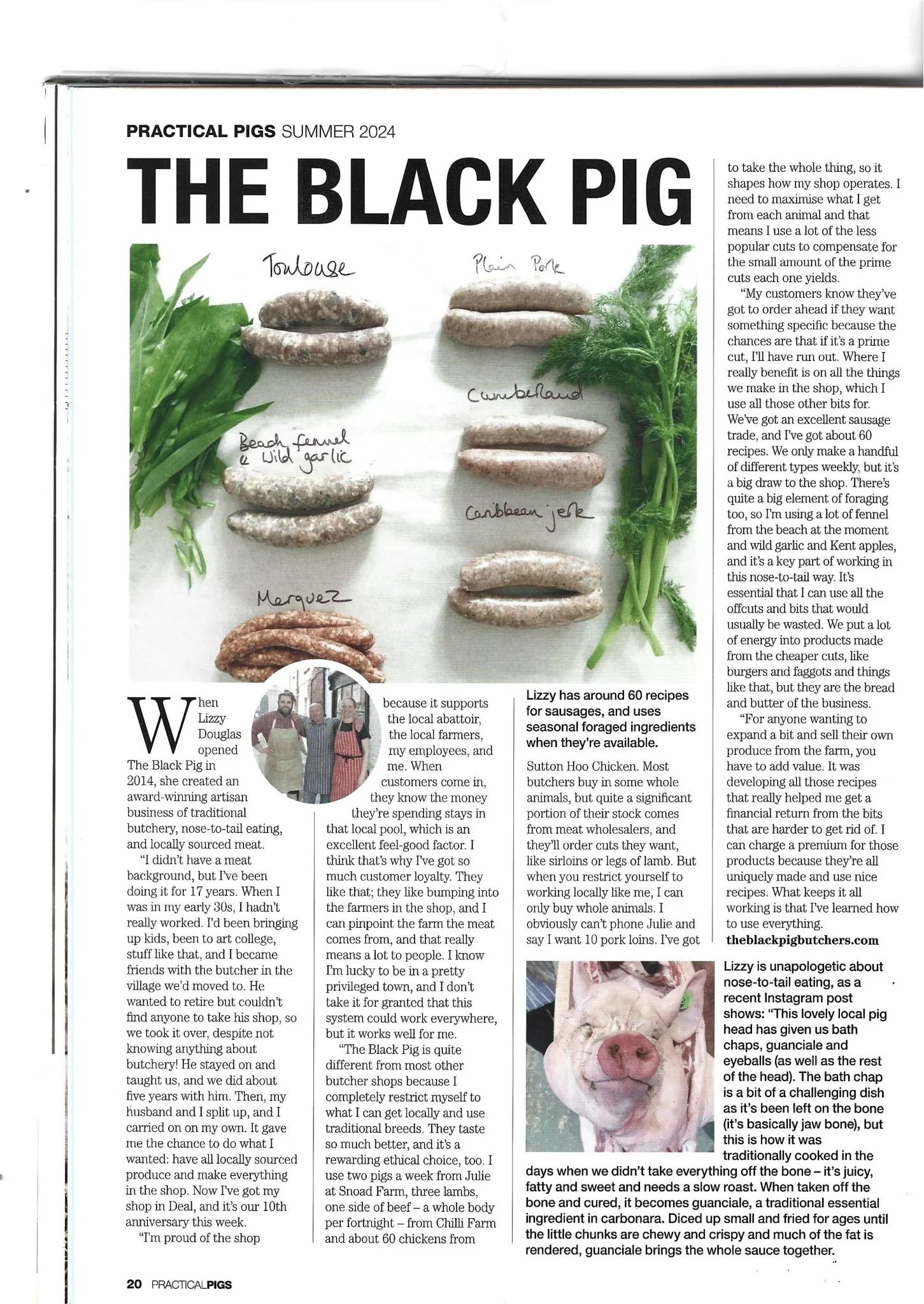 Practical Pigs Magazine Article - The Black Pig Butchers