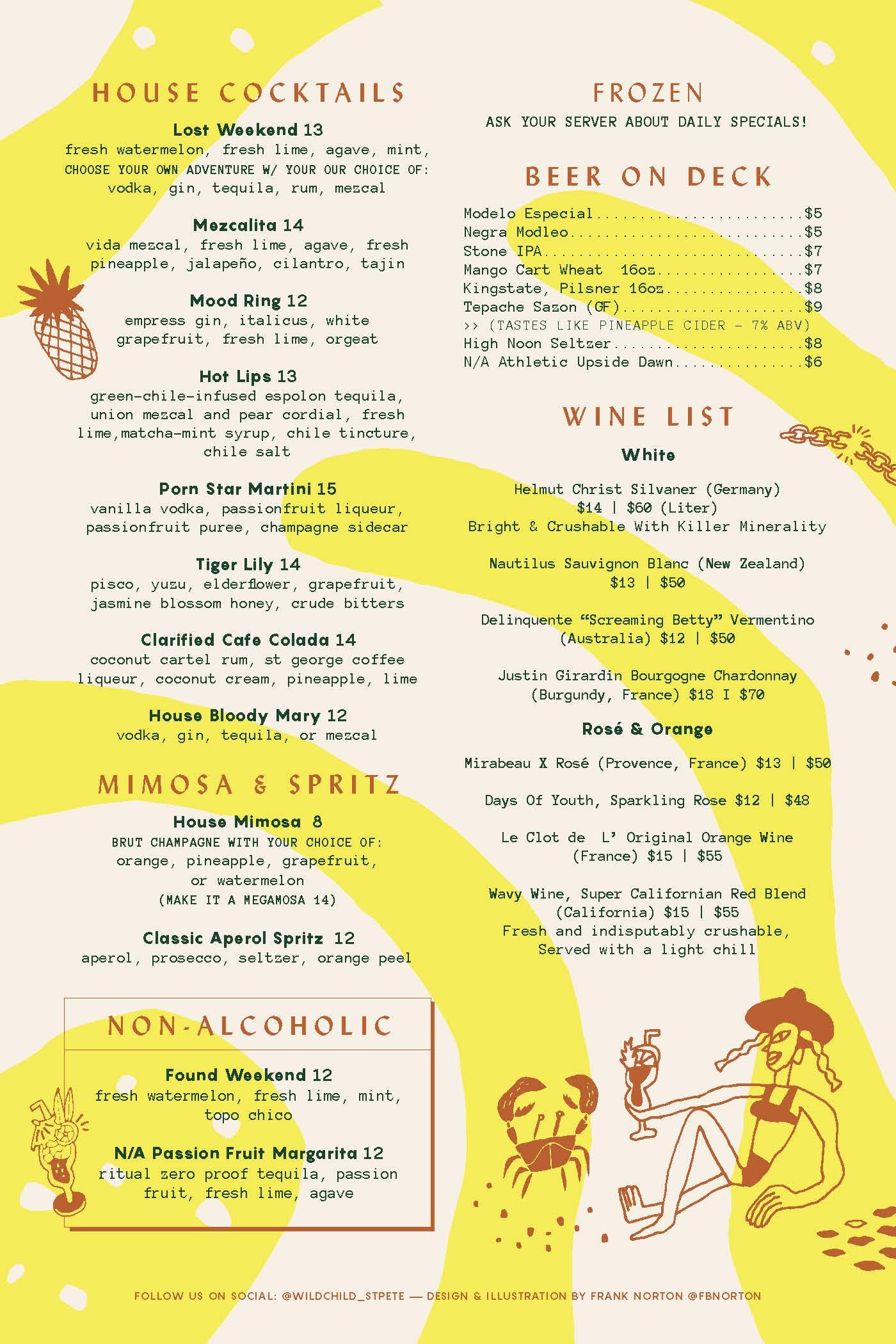 Menu — wildchildstpete