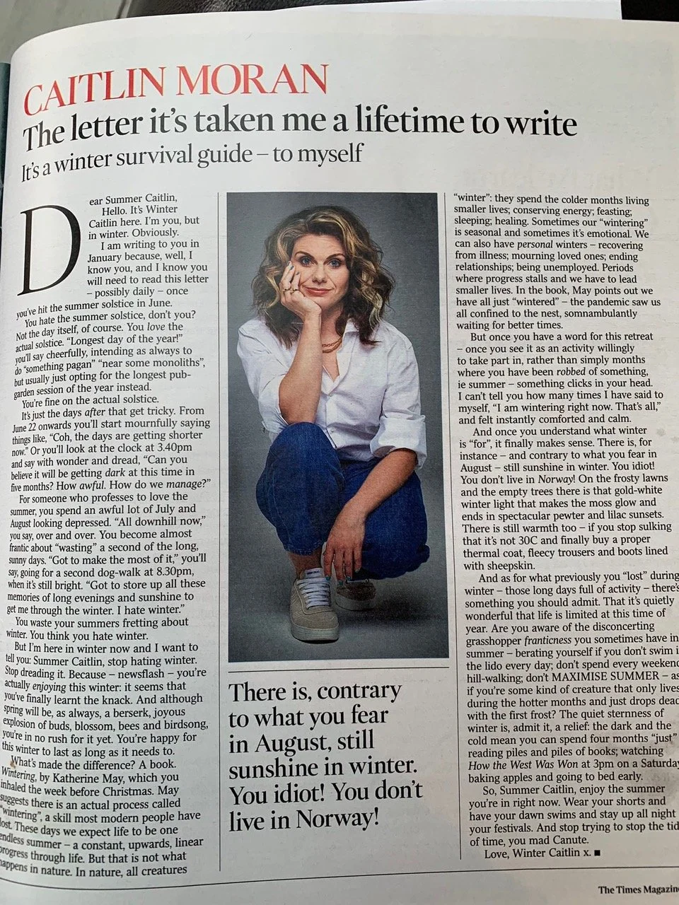 Caitlin Moran column — KATHERINE MAY