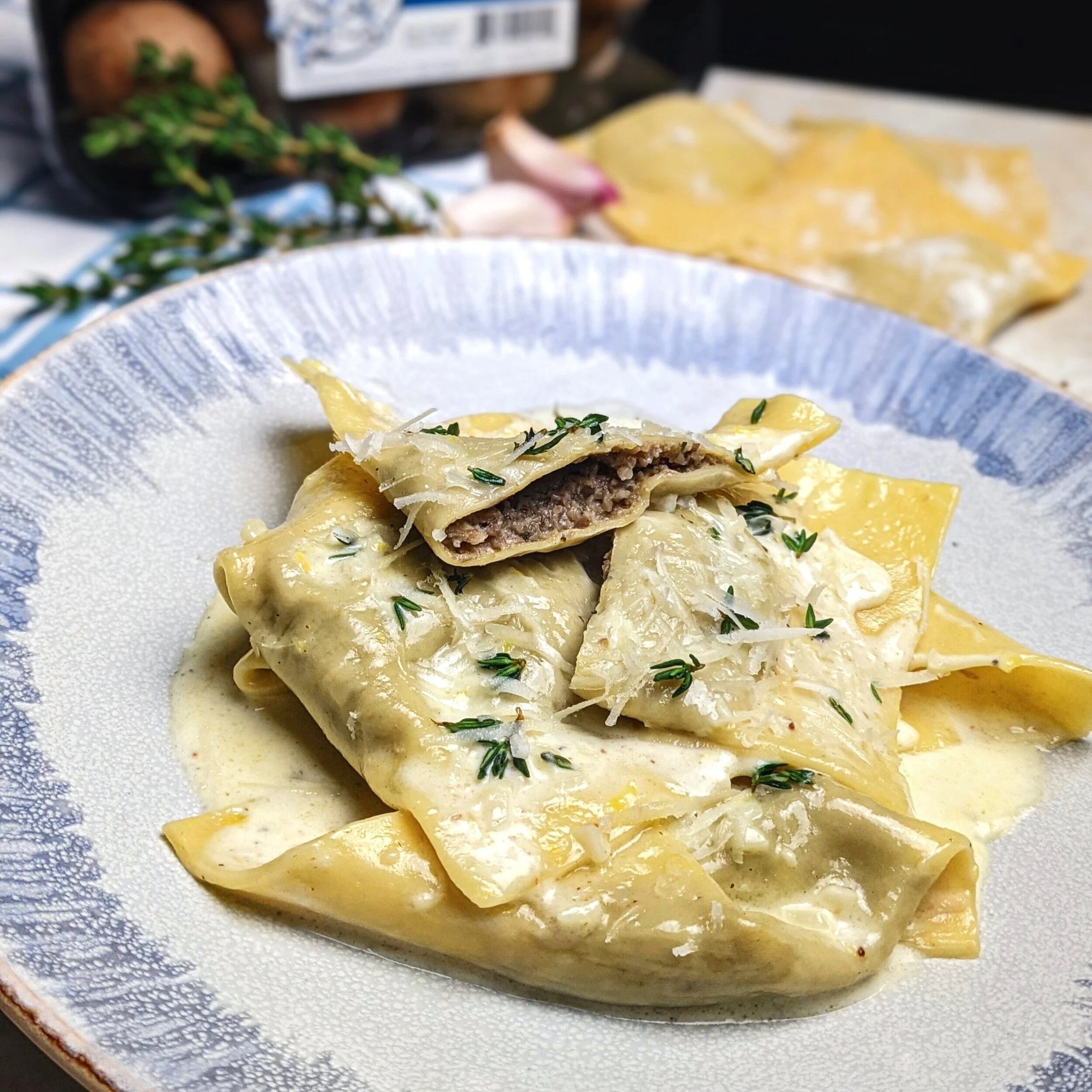 Fresh Mushroom Ravioli with Lemon Parmesan Sauce — RI Mushroom Co.