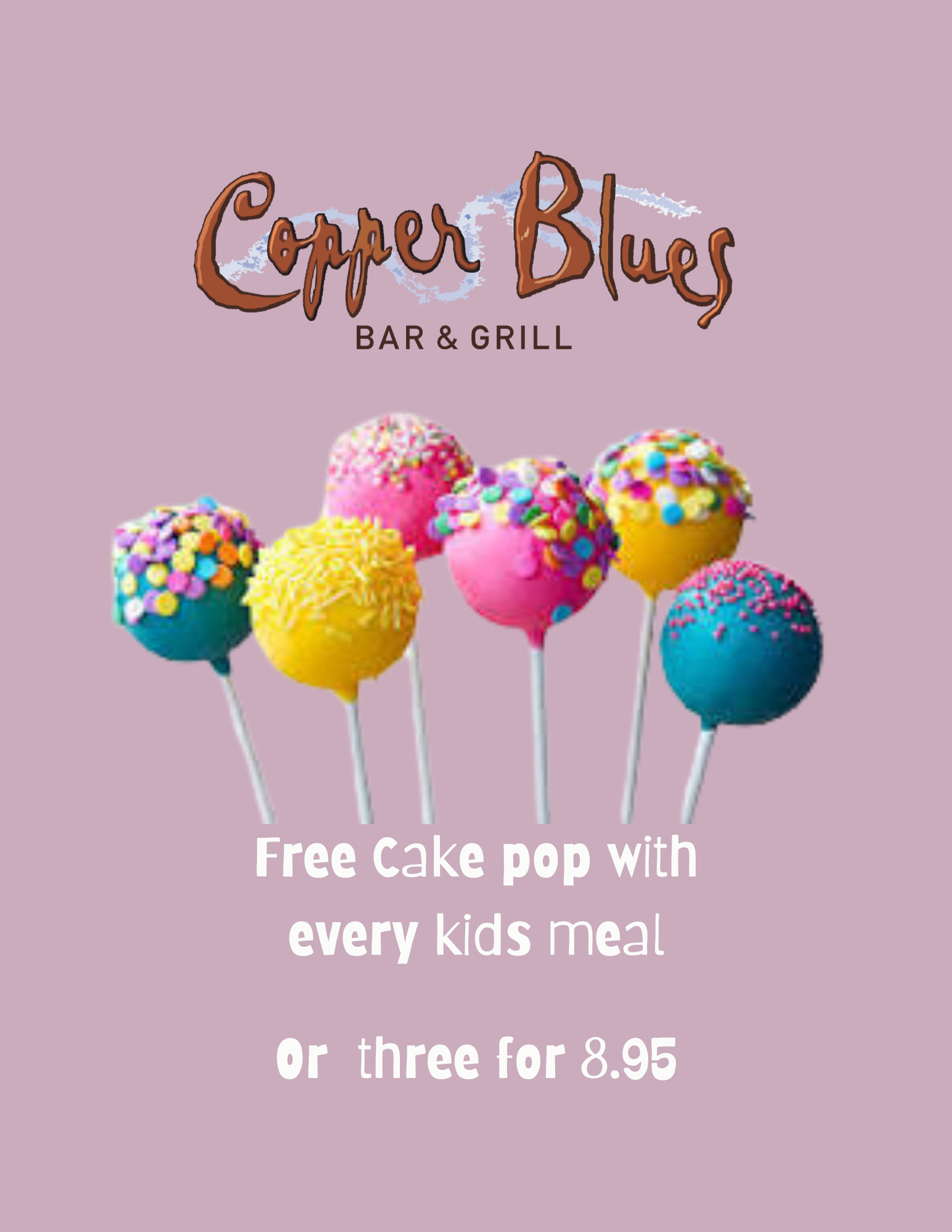 Feature Menu — Copper Blues Bar & Grill