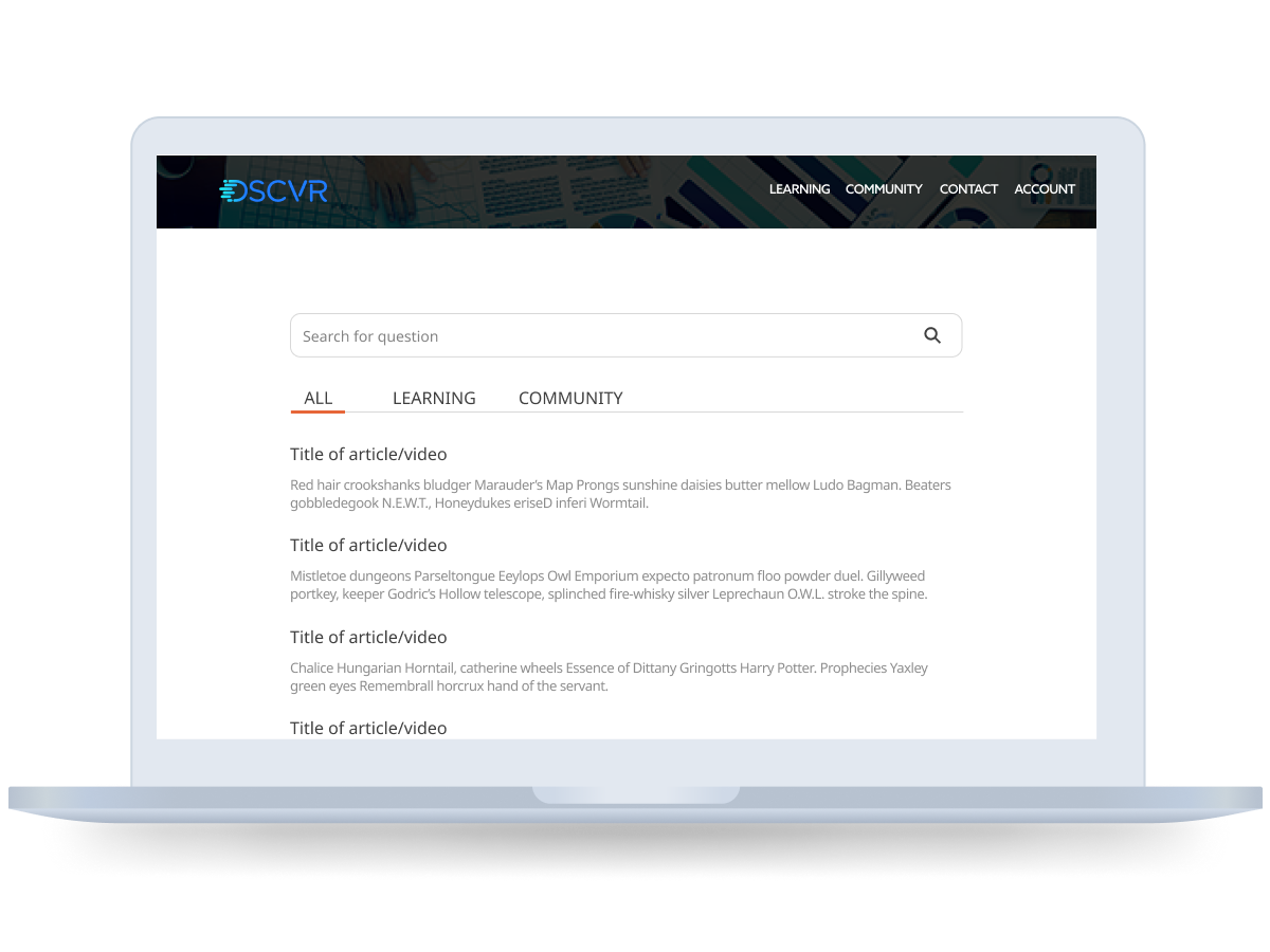 DSCVR Support Portal — Som's Portfolio