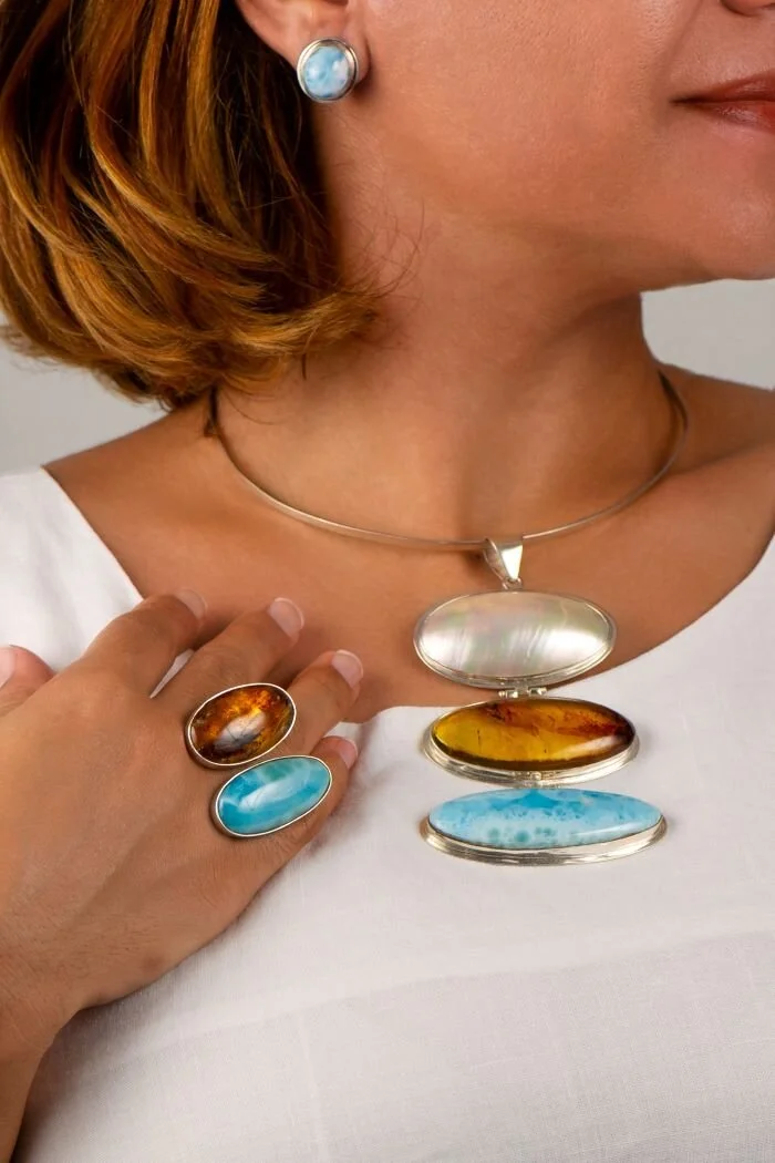 Larimar Amber Osmena Pearl Pendant – Large — dominique calderon ...