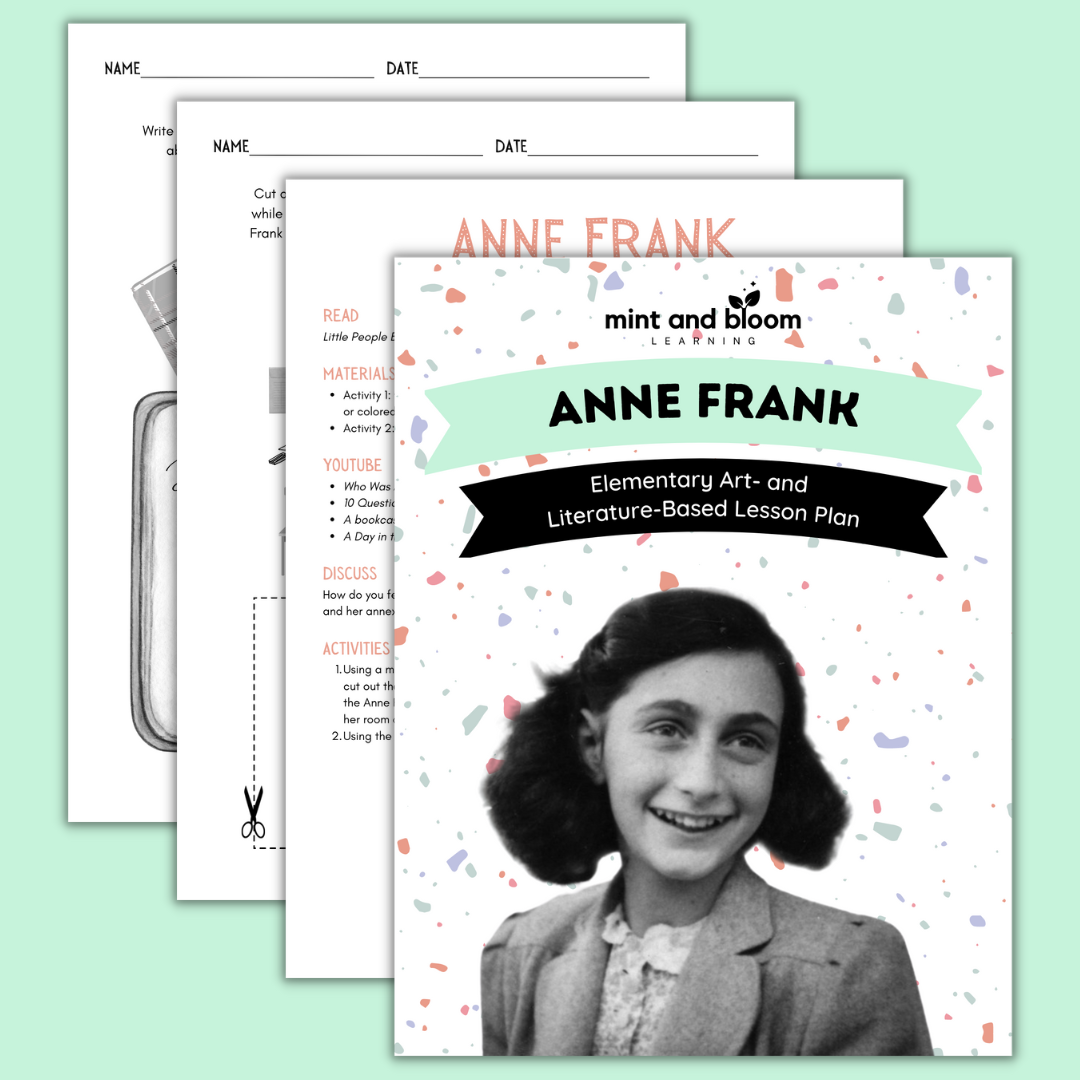 Anne Frank Elementary Lesson Plan — mint and bloom