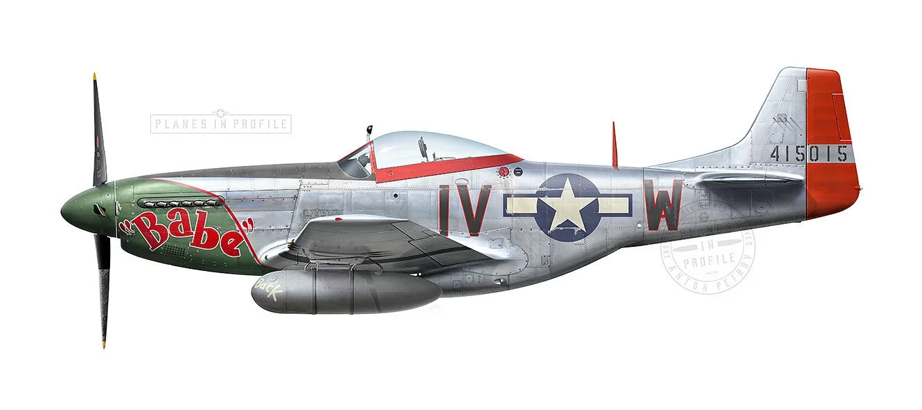 North American, P-51D (Mustang), airplane profile art gallery interface ...