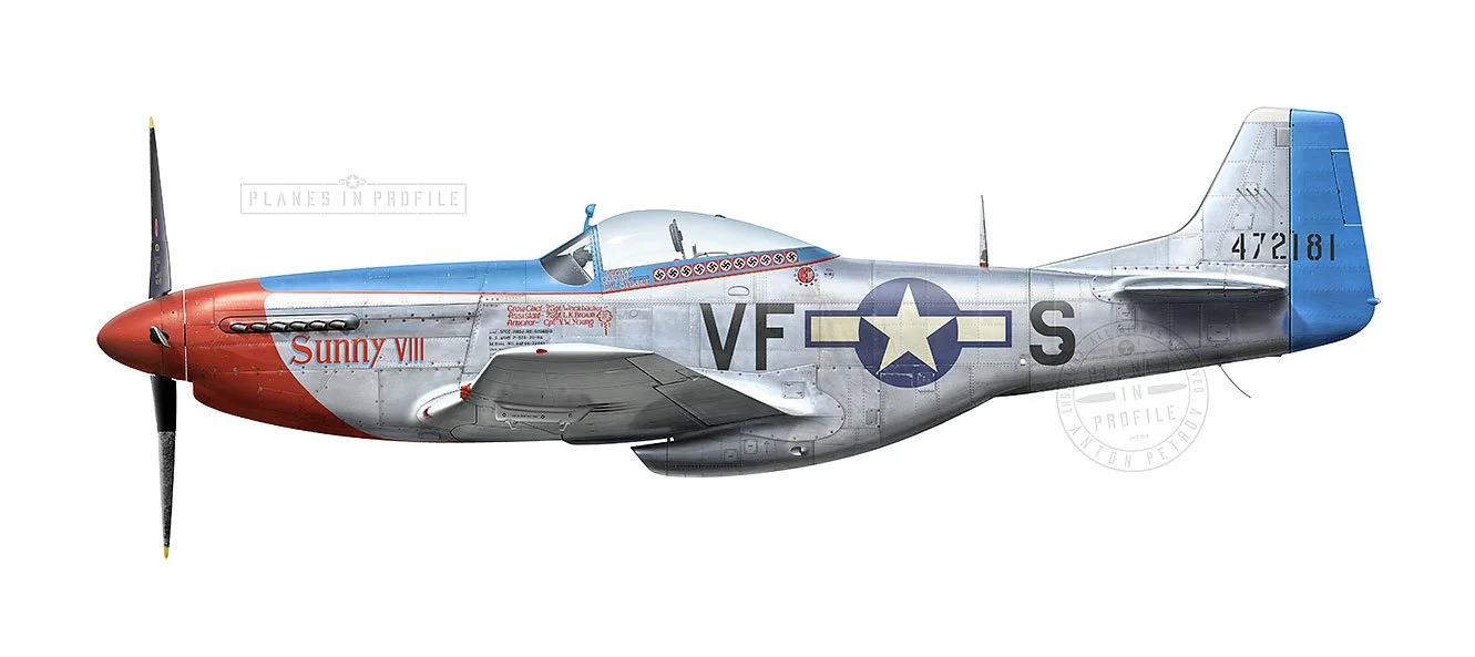 North American, P-51D (Mustang), airplane profile art gallery interface ...