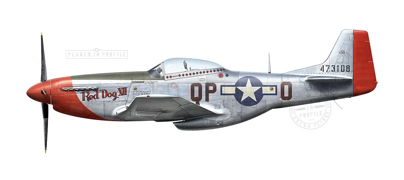 North American, P-51D (Mustang), airplane profile art gallery interface ...