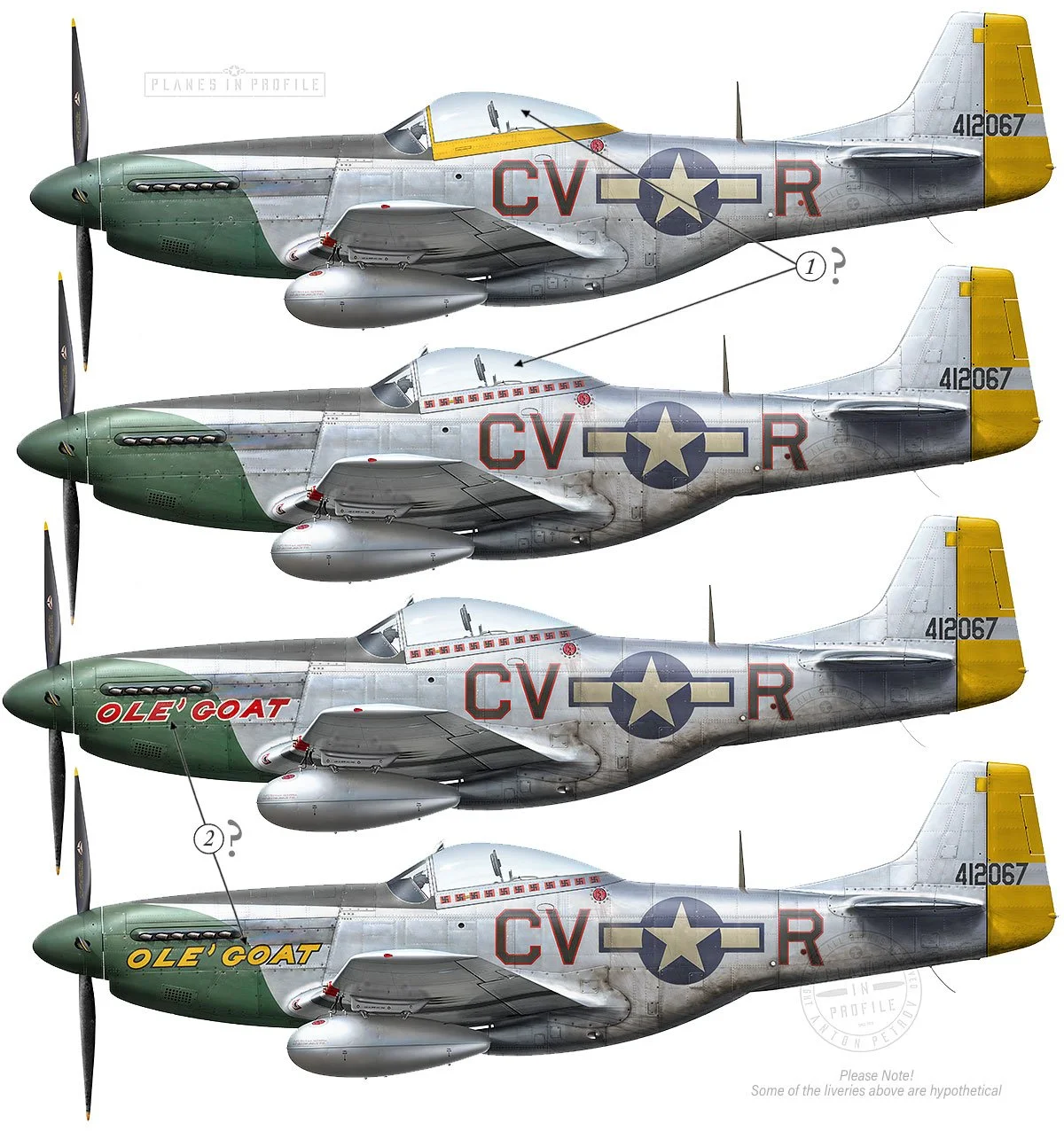 North American, Mustang, P-51D-10NT, Serial number 44-12067, "Ole' Goat ...