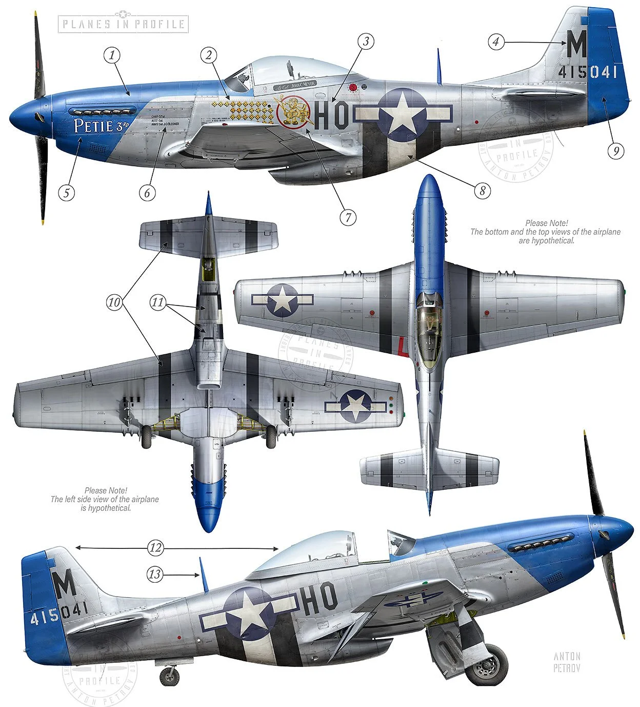 North American, Mustang, P-51D-15, Serial number 44-15041, flown by Lt ...
