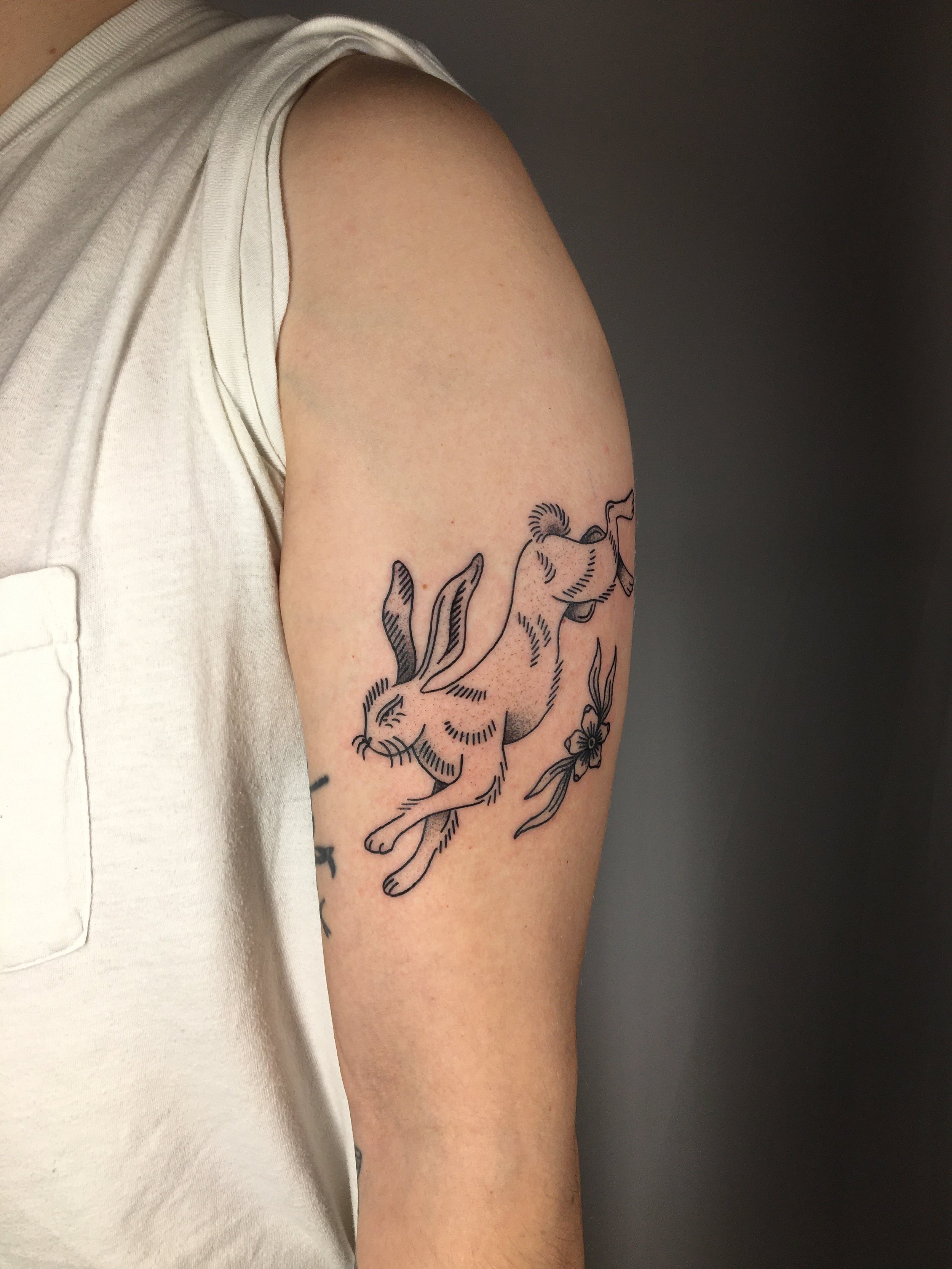 Running Rabbit Tattoo