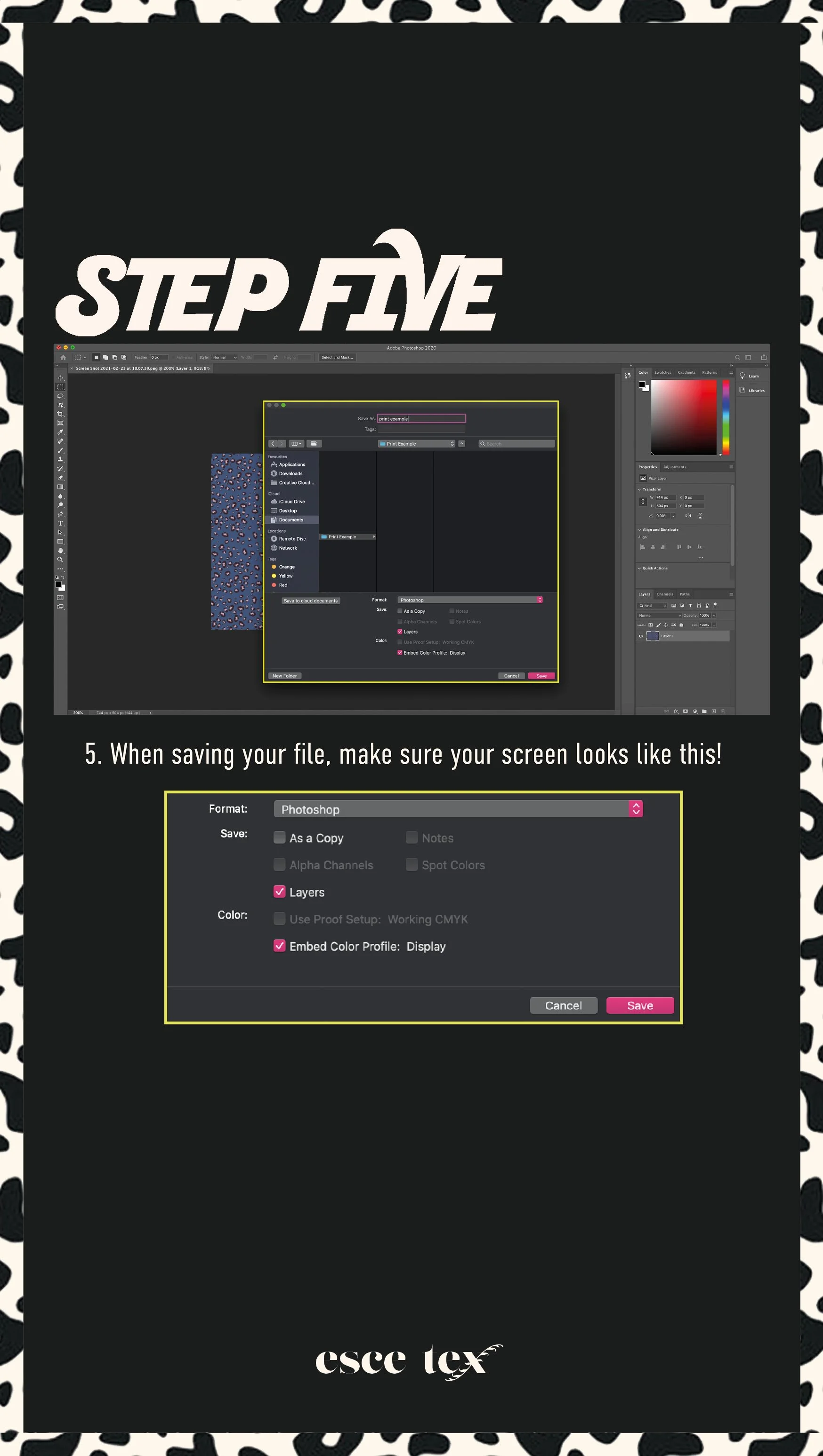 Digital Print Information — esce-tex