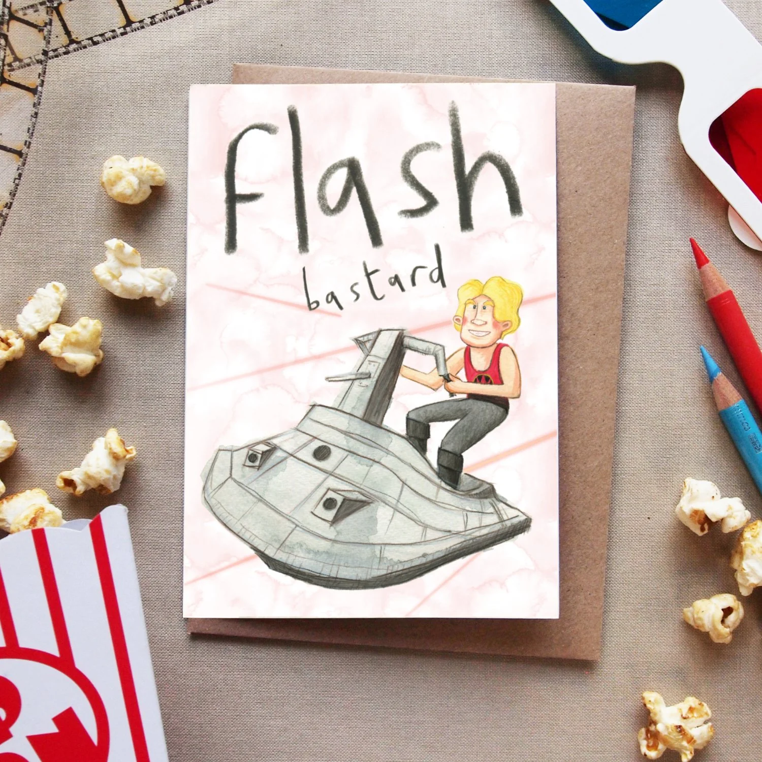 Flash Bastard - Flash Gordon birthday card — The Grey Earl