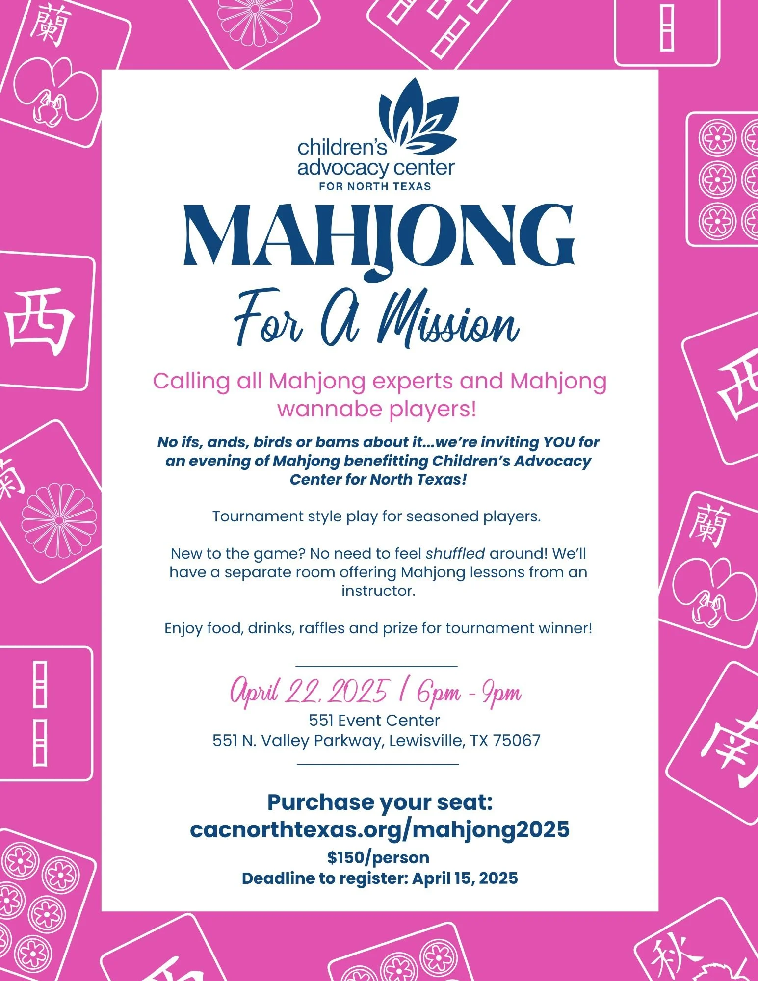 Mahjong For A Mission 2025 — Children's Advocacy Center for North Texas