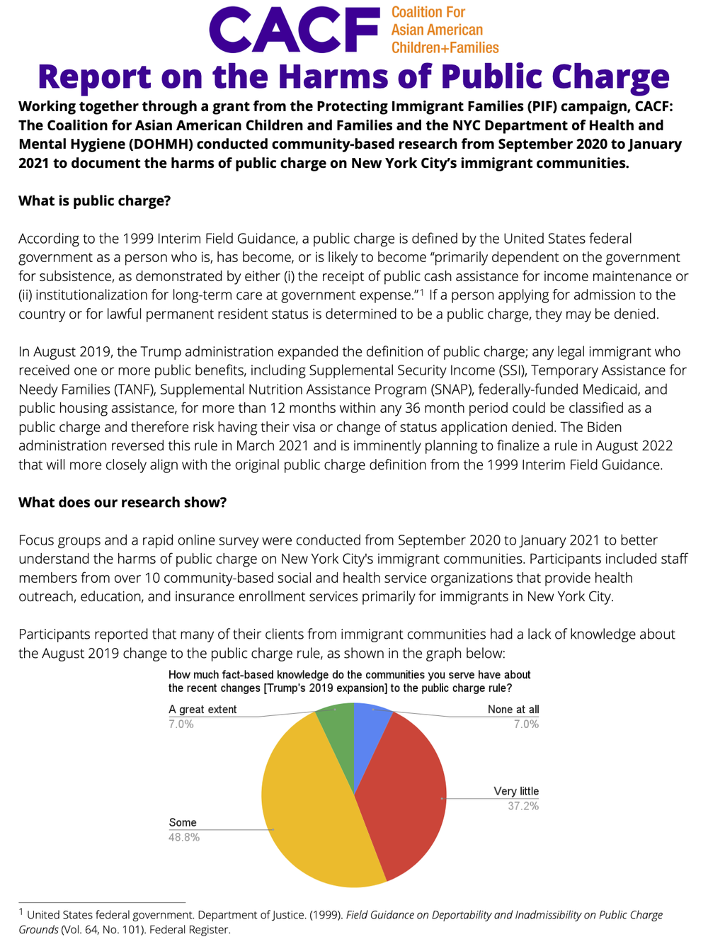 Report on the Harms of Public Charge (2022) — CACF - Coalition for ...
