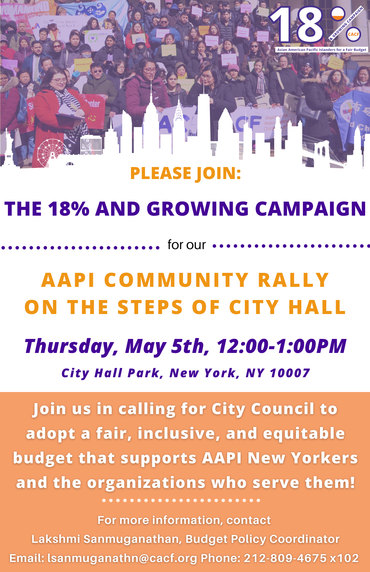 AAPI Community Rally on the Steps of City Hall — CACF - Coalition for ...
