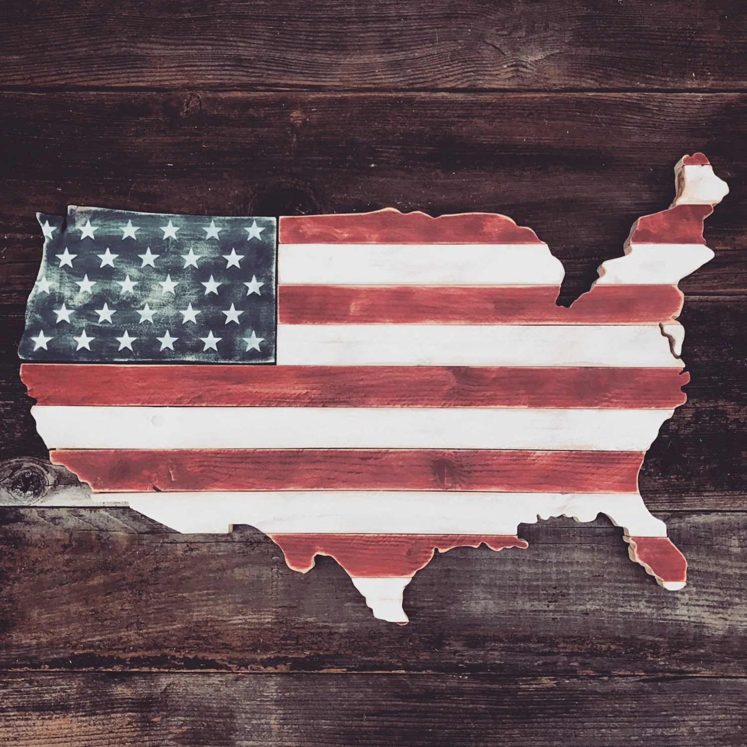 American Flag Wood Wall Art