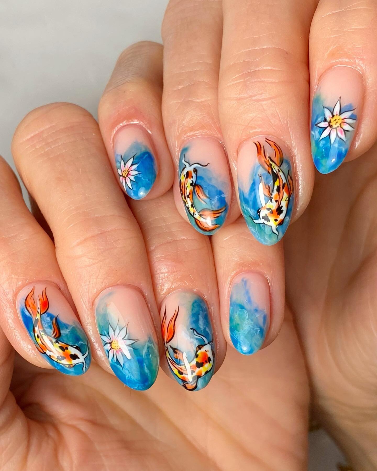 Koi Fish Nail Art