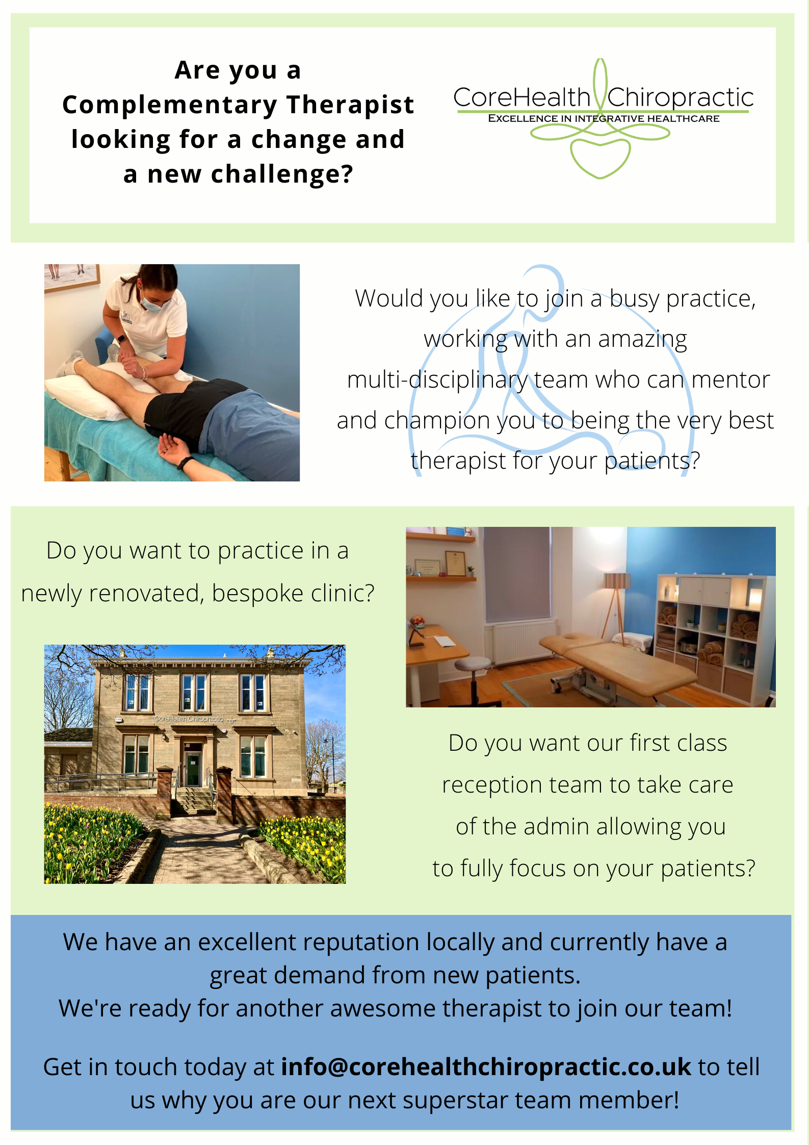 Job Opportunities — CoreHealth Chiropractic