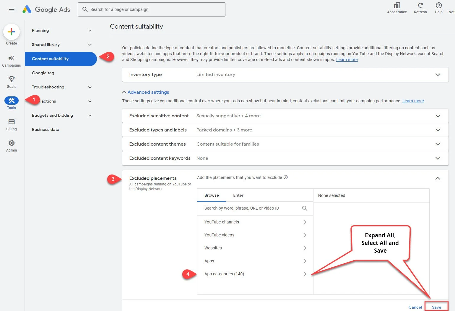 How to Exclude All Mobile Apps on Google Ads Display Network | Playhouse Digital