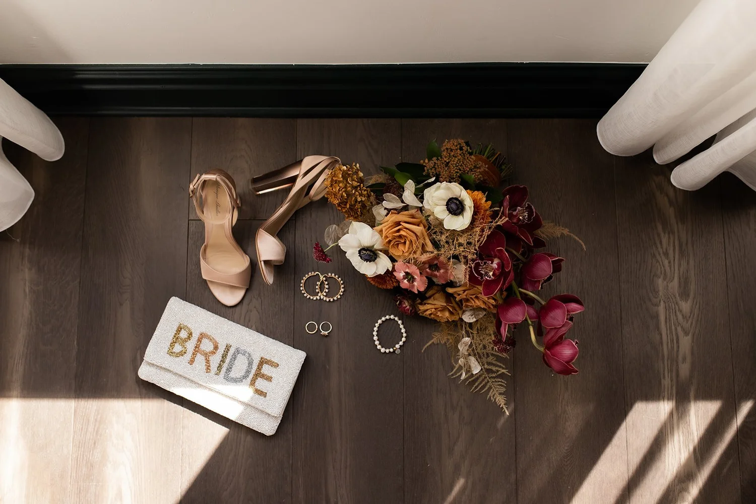 Elegant fall rooftop wedding with a moody toned color palette at ...