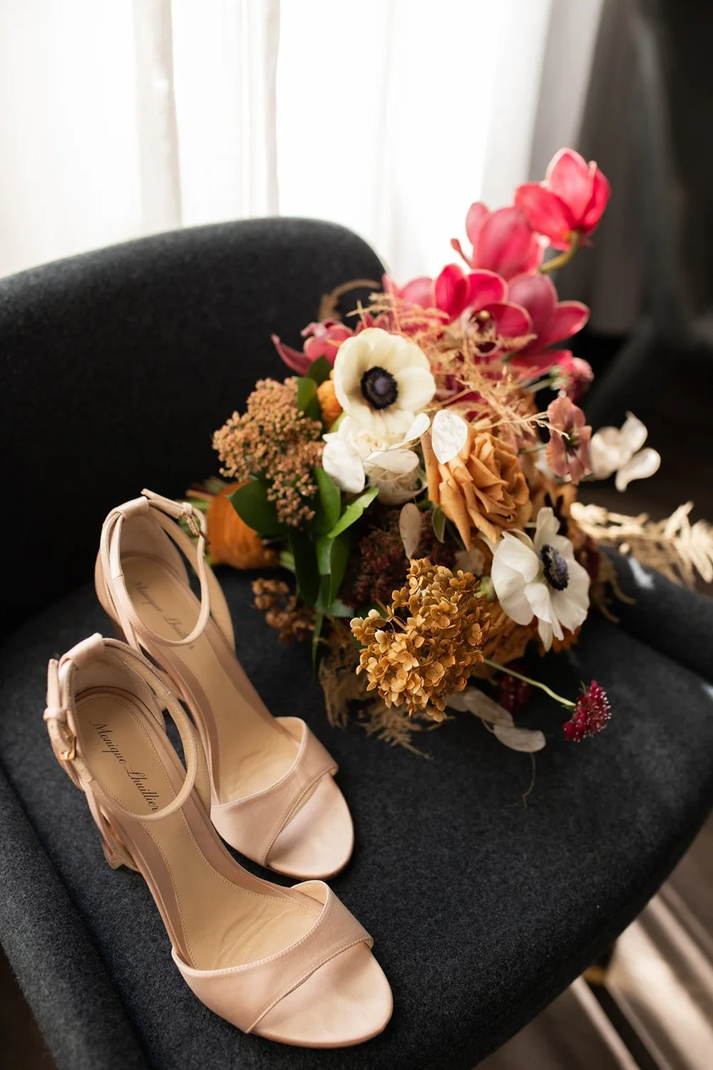 Elegant fall rooftop wedding with a moody toned color palette at ...