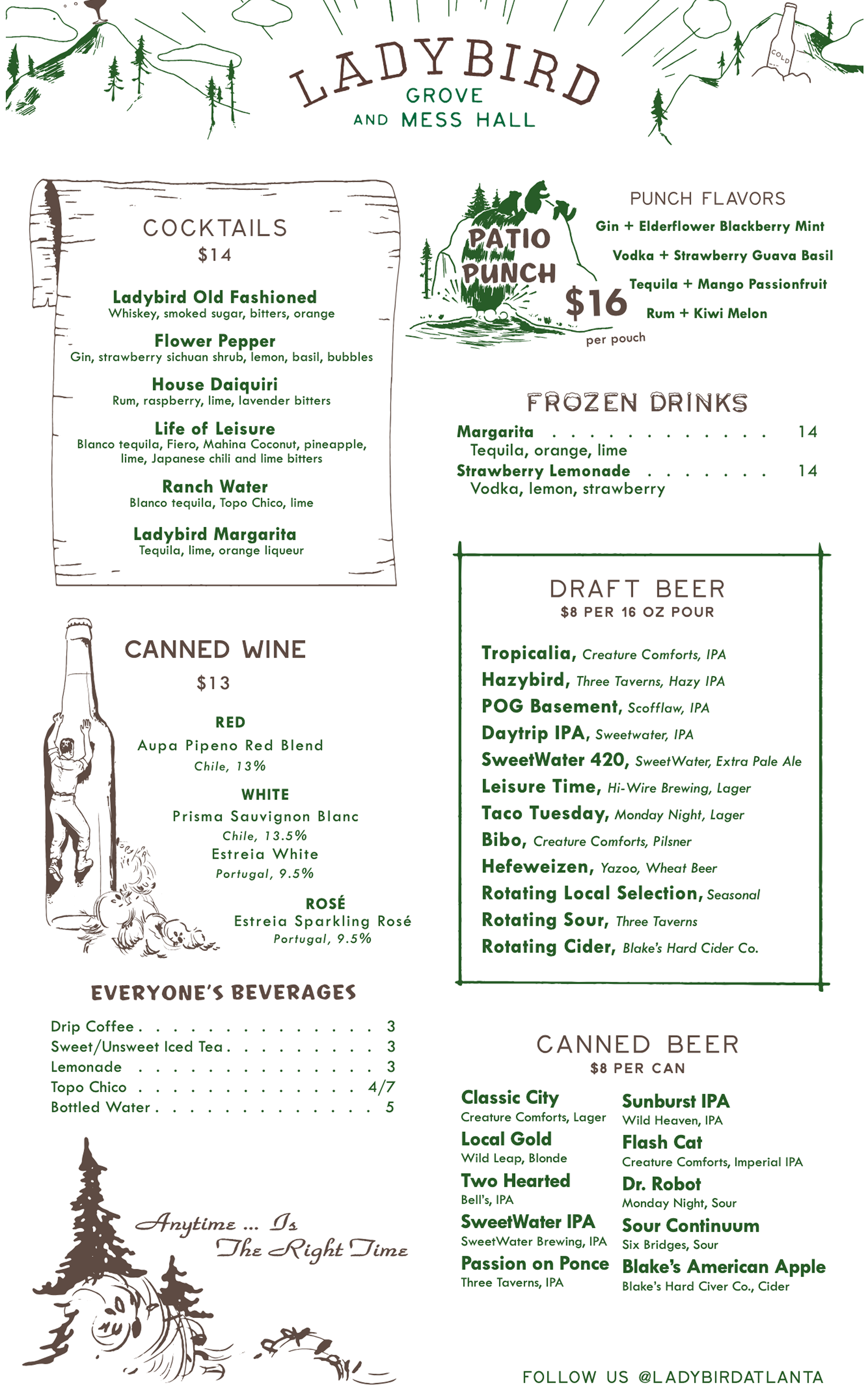 Menu — Ladybird Grove & Mess Hall
