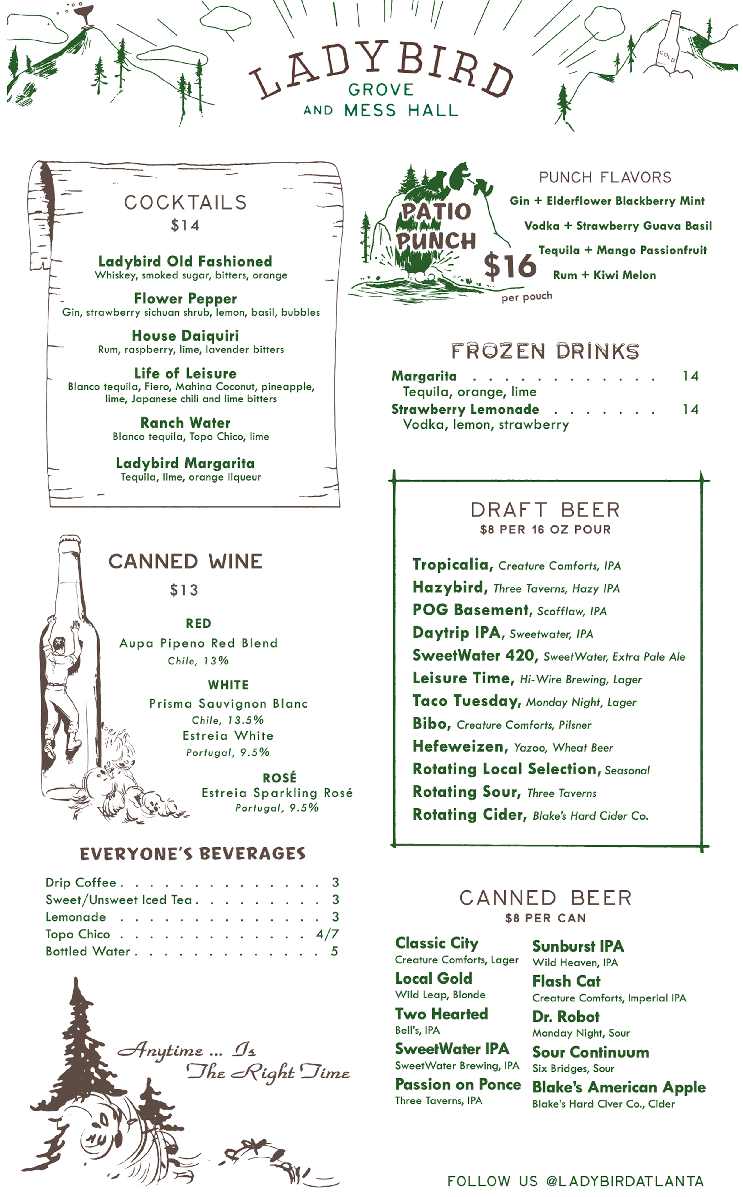 Menu — Ladybird Grove & Mess Hall
