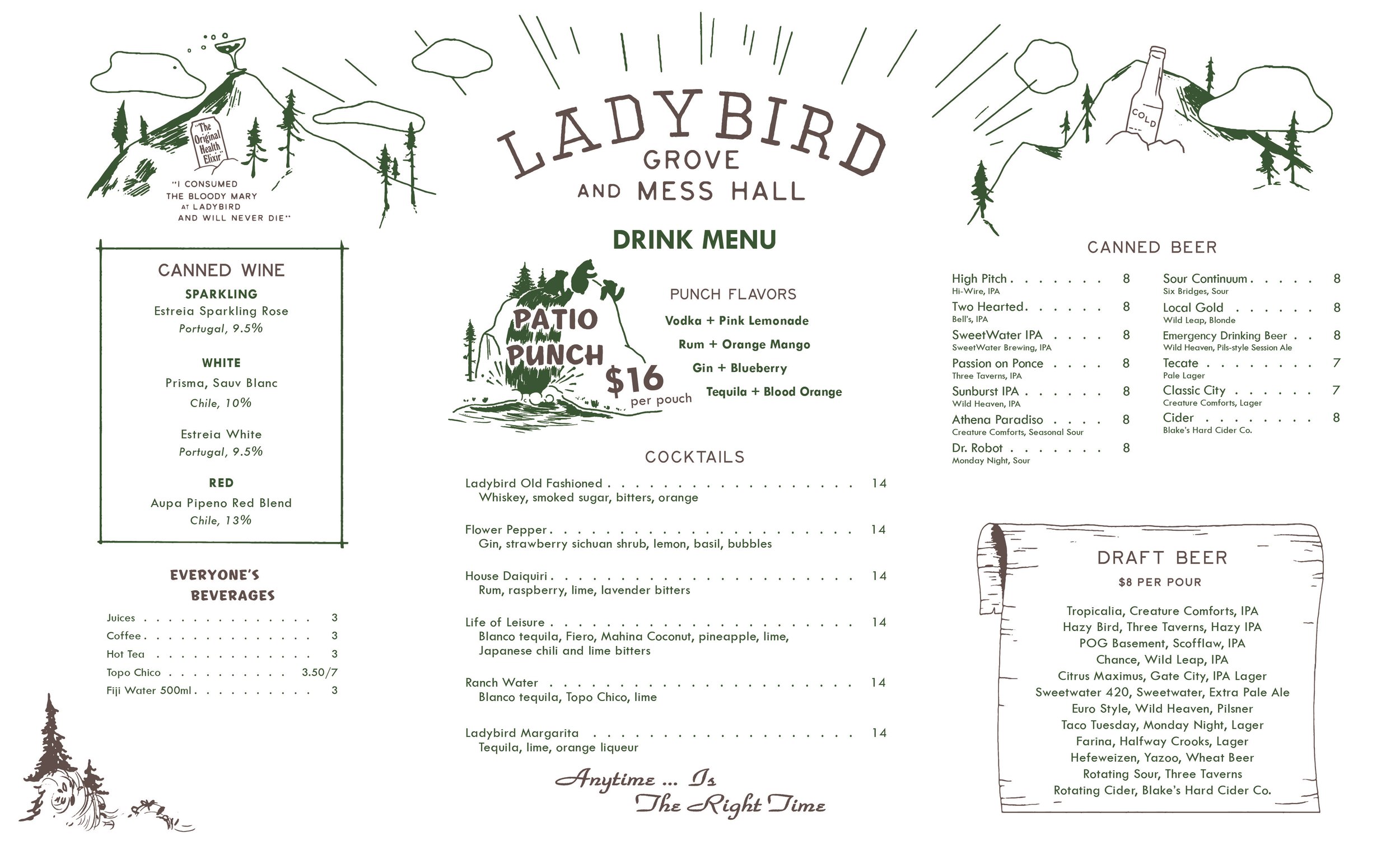 Menu — Ladybird Grove & Mess Hall