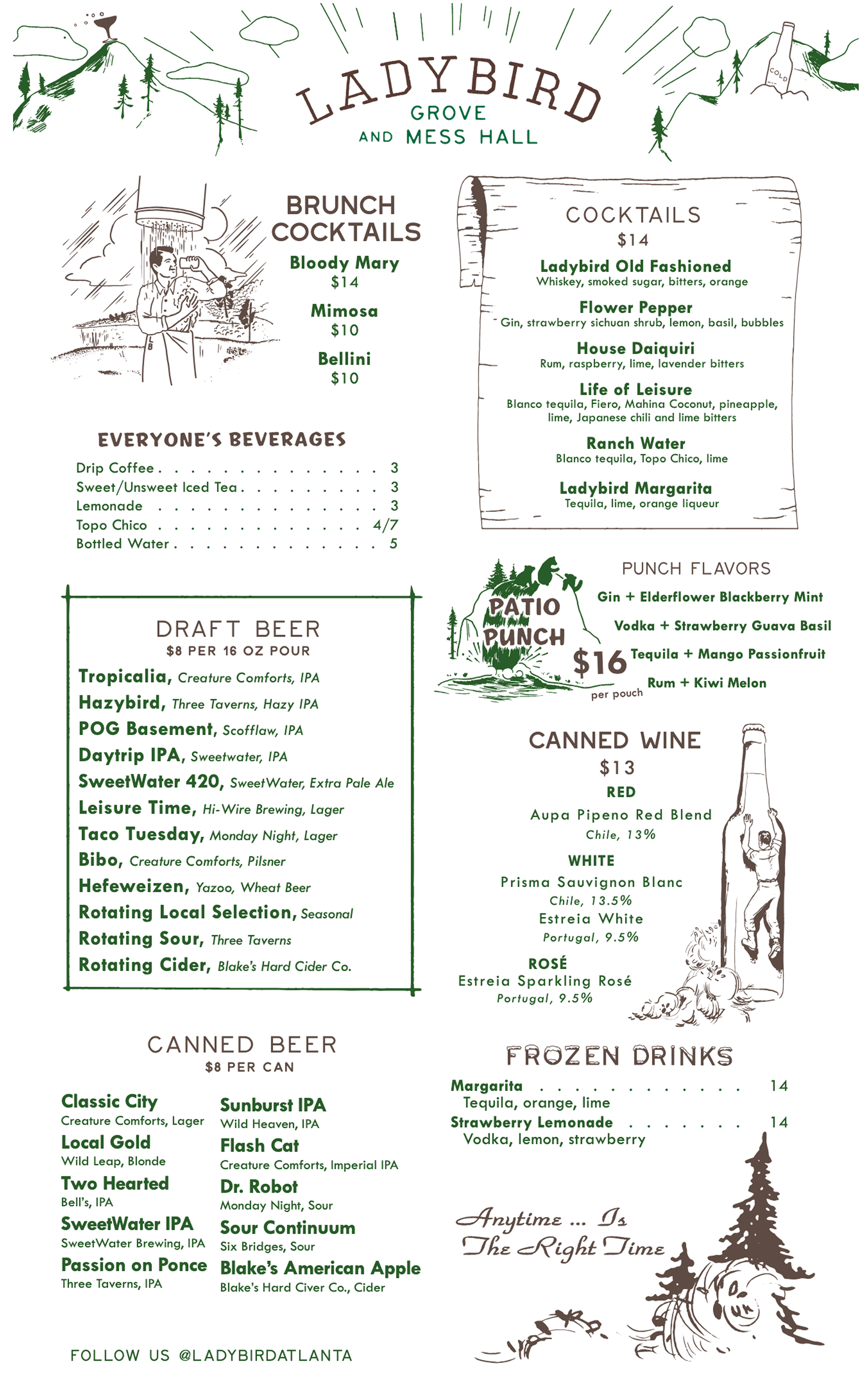 Menu — Ladybird Grove & Mess Hall