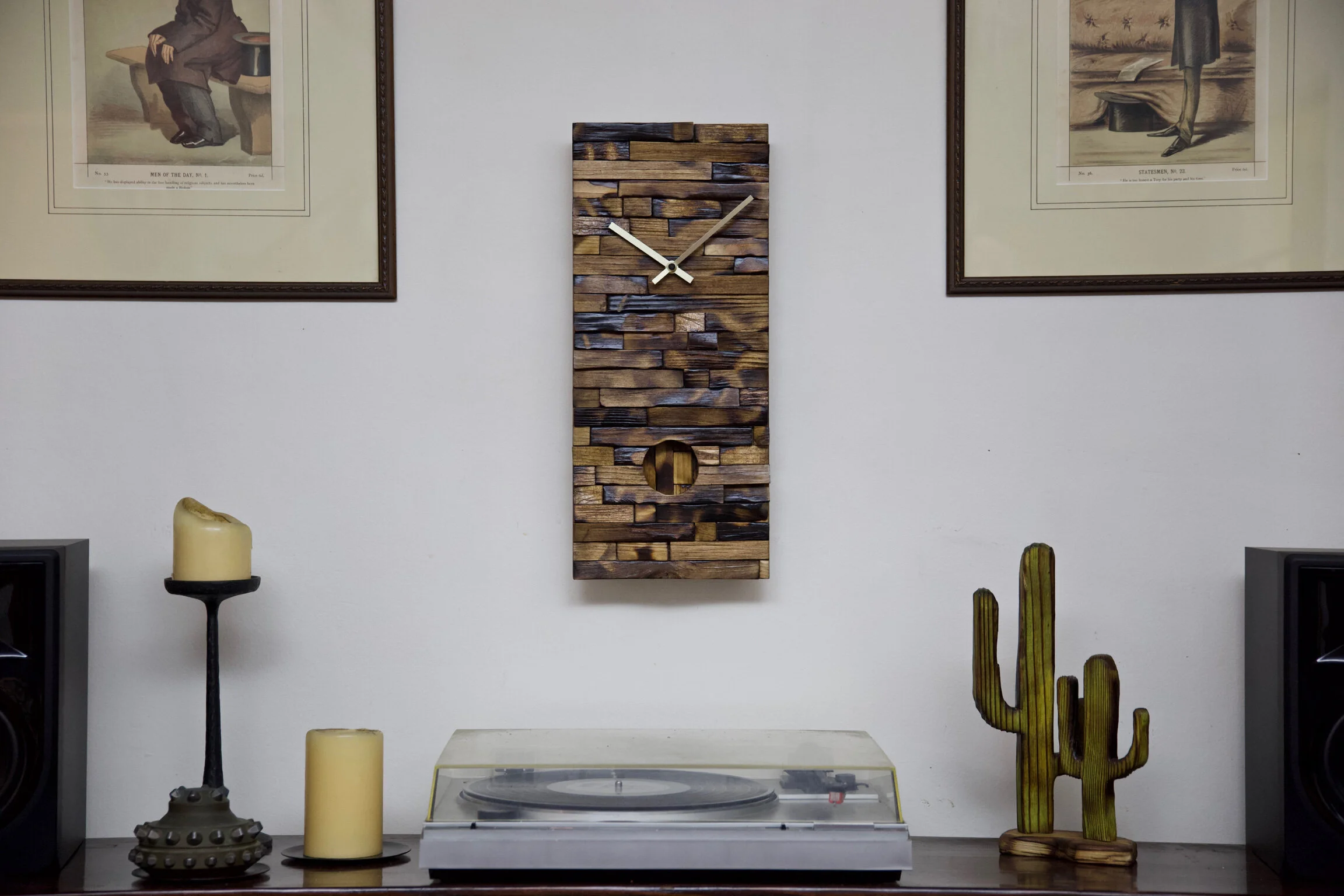 Shou Sugi Ban Wood Clock Art - Mochi 0001 — Korzen Designs