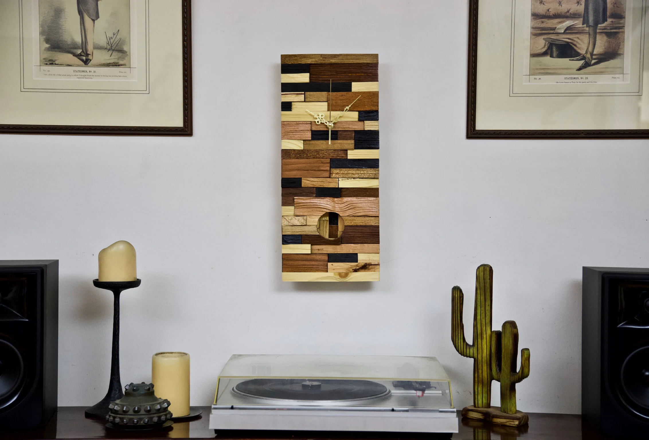 Split Wood Pendulum Clock Art - Torrey 0001 — Korzen Designs