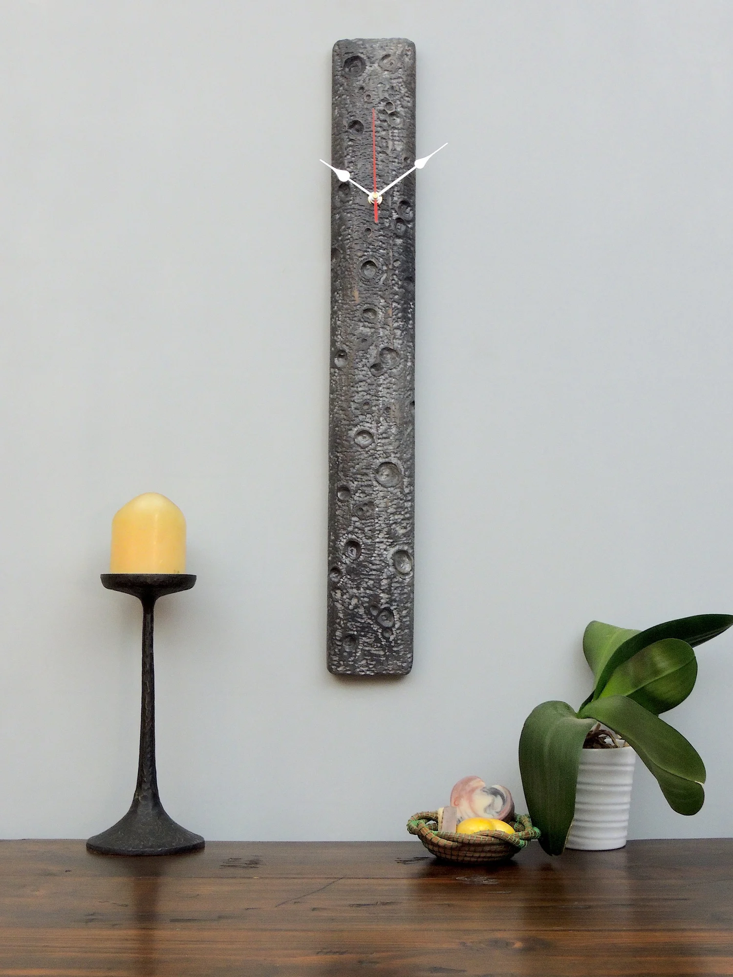 Textured Wood Clock Art - Stanley 0001 — Korzen Designs