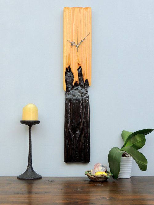 Split Wood Pendulum Clock Art - Stark 0002 — Korzen Designs