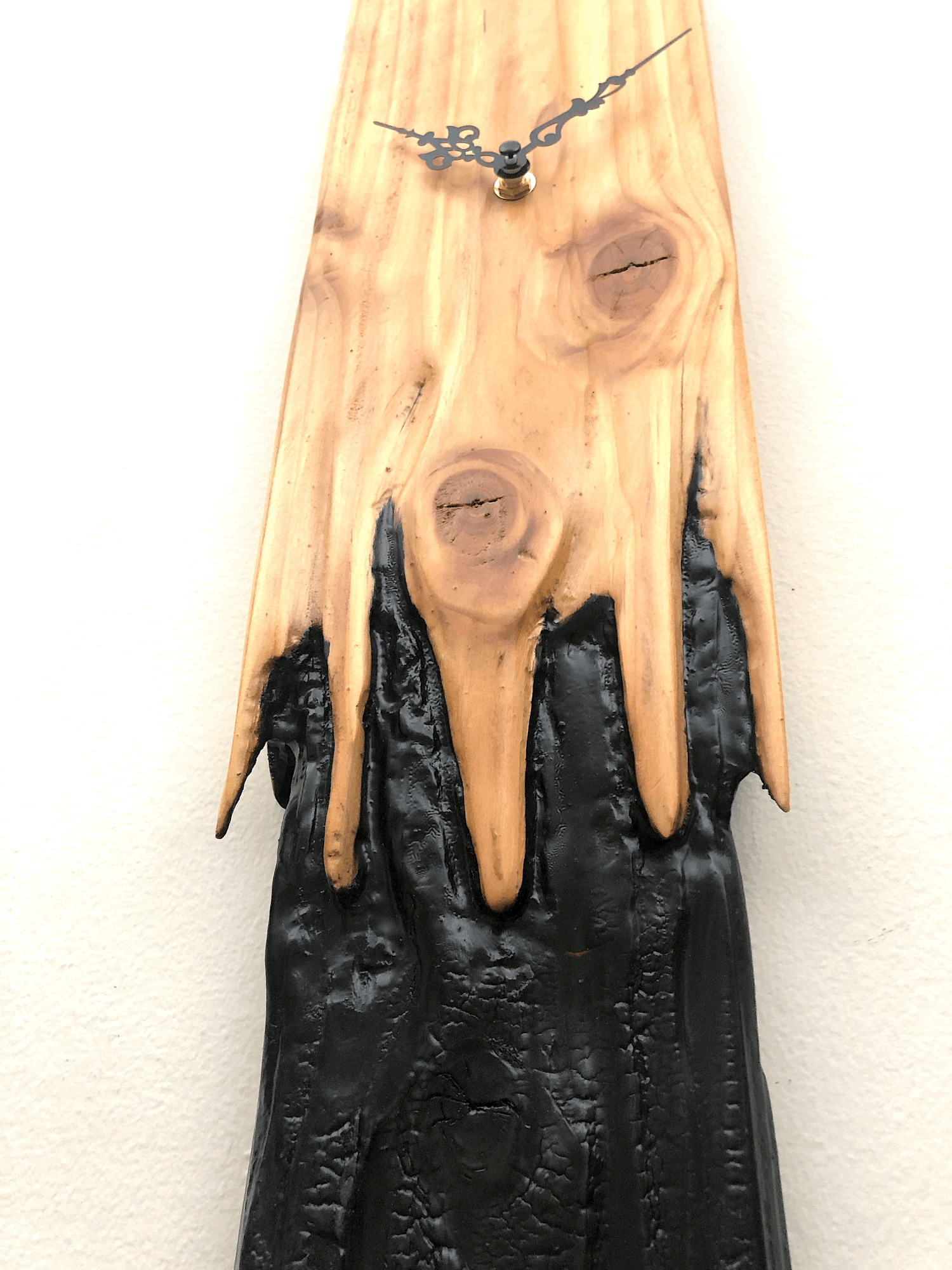 Textured Wood Clock Abstract Art - Watts 0001 — Korzen Designs