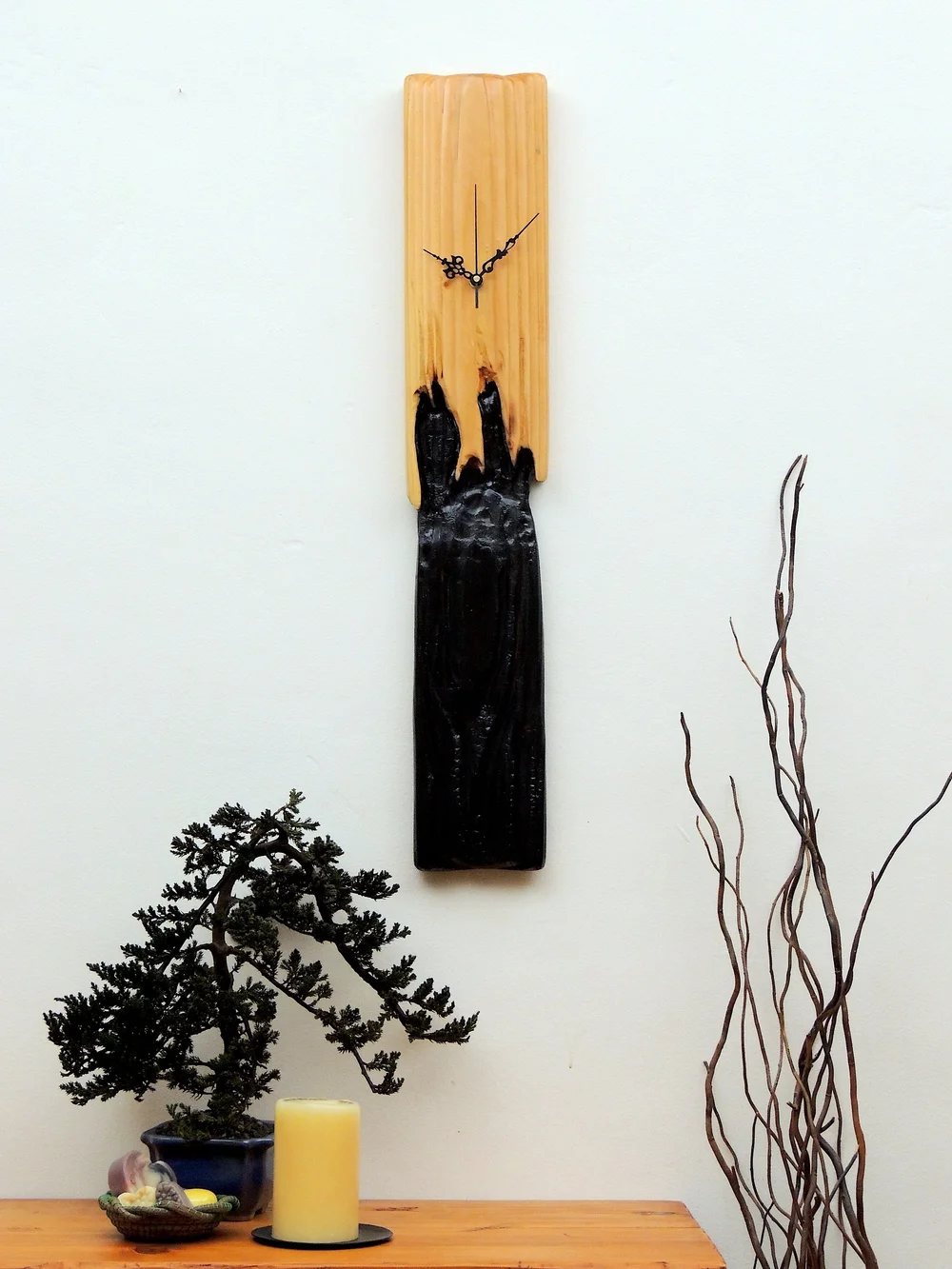 Split Wood Pendulum Clock Art - Stark 0002 — Korzen Designs