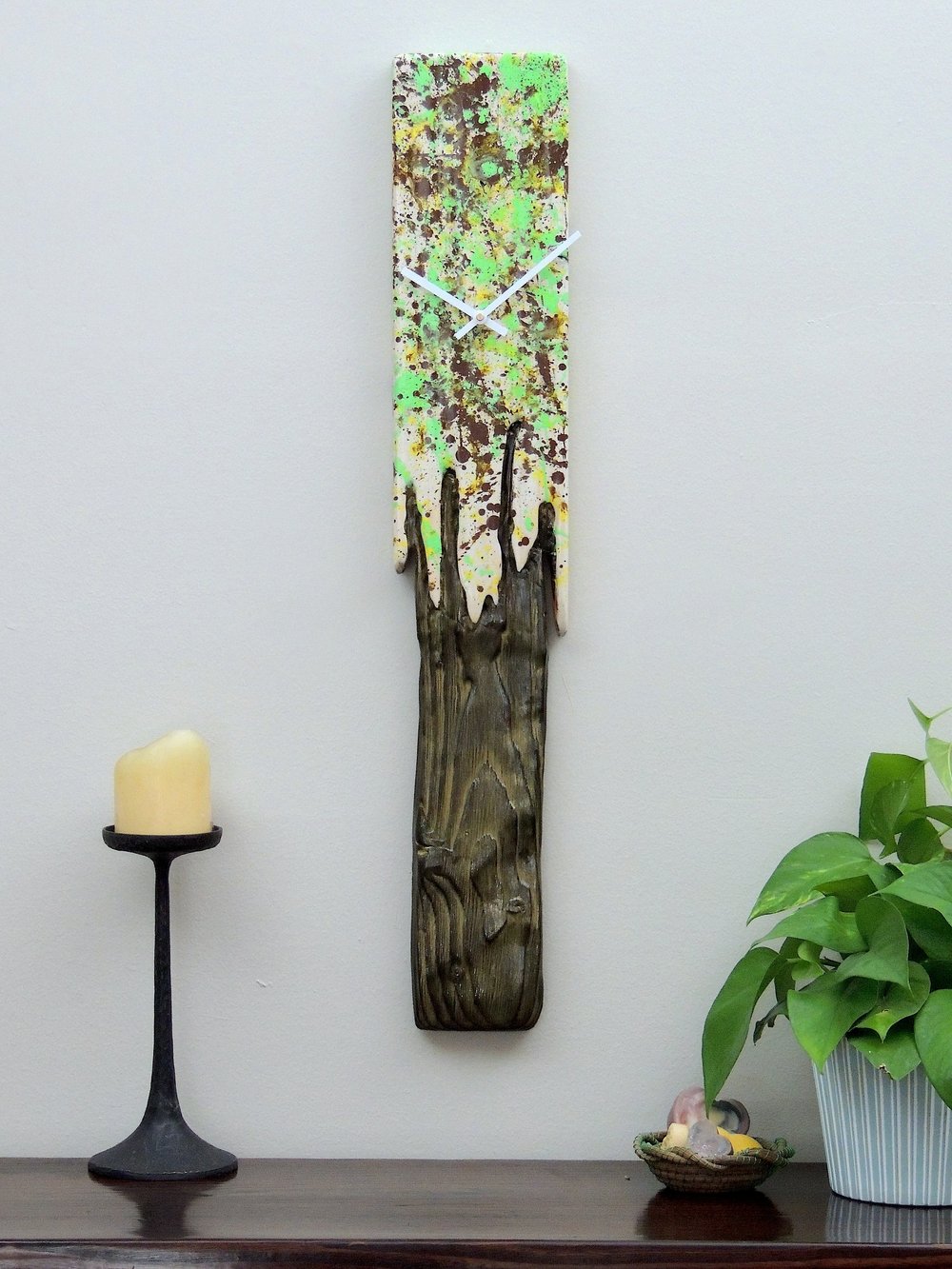 Textured Wood Clock Art - Stanley 0001 — Korzen Designs