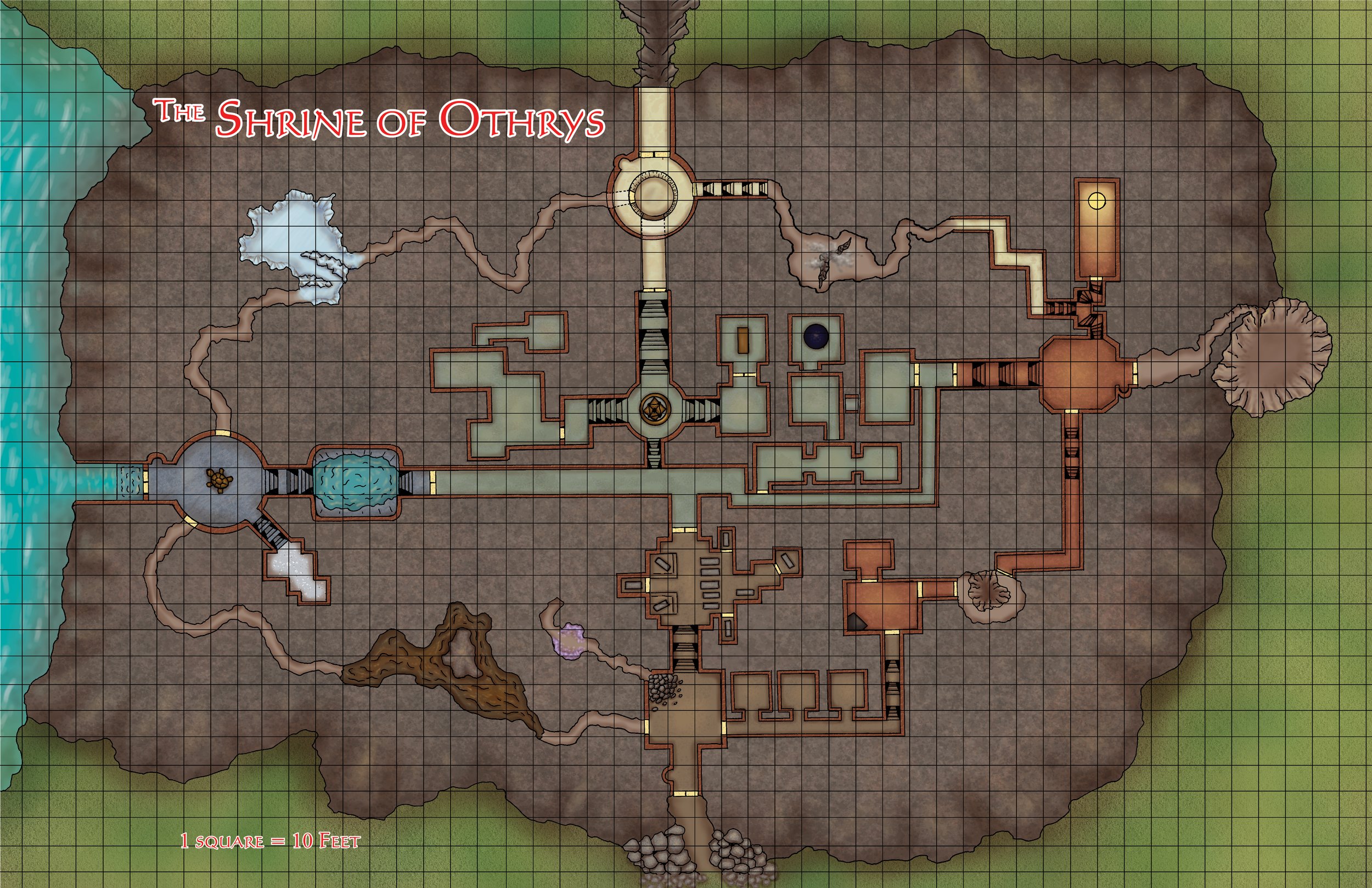 "At the Shrine of Othrys" Unkeyed Dungeon Map — d-Infinity