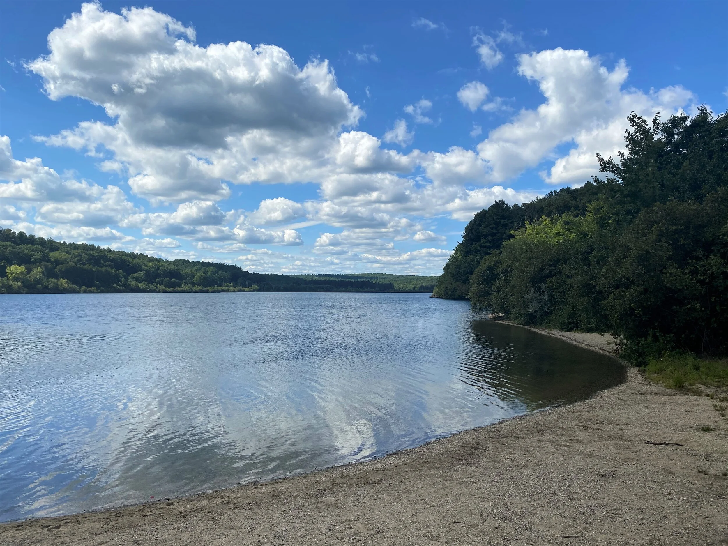 On the Wachusett Reservoir shore, the historic Old Stone Church is a ...