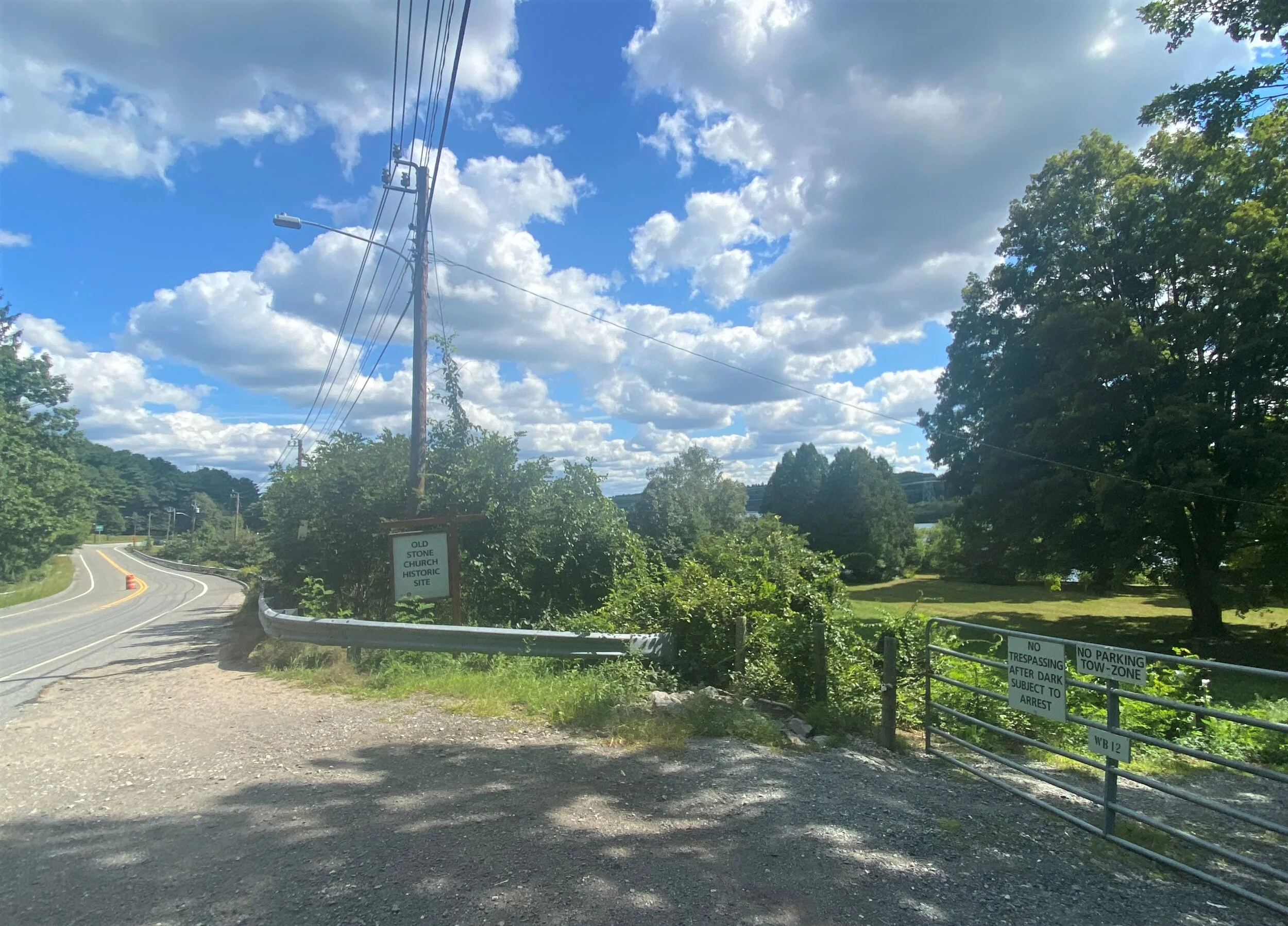 On the Wachusett Reservoir shore, the historic Old Stone Church is a ...