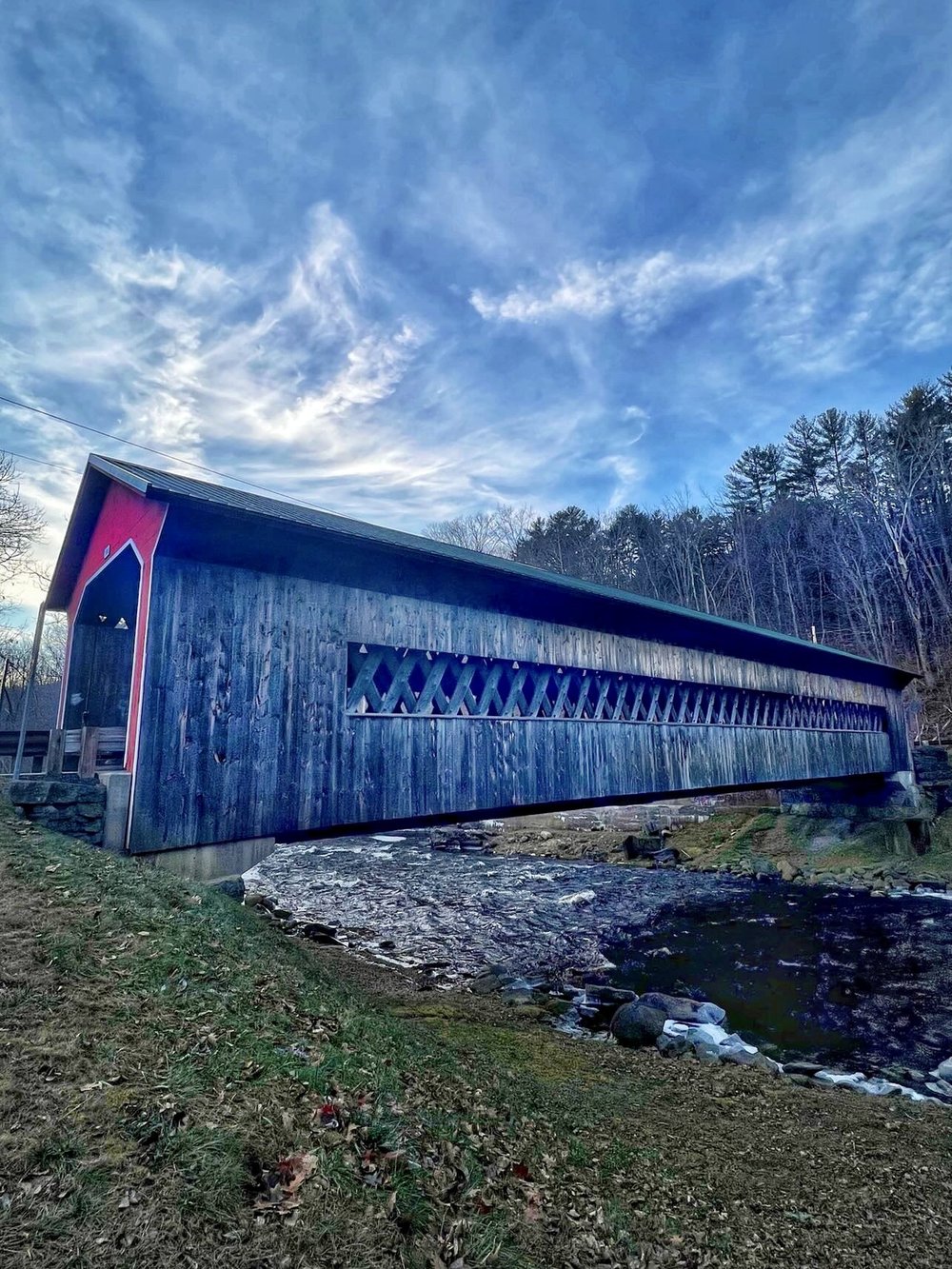 The Ware-Hardwick Covered Bridge in the town of Gilbertville ...