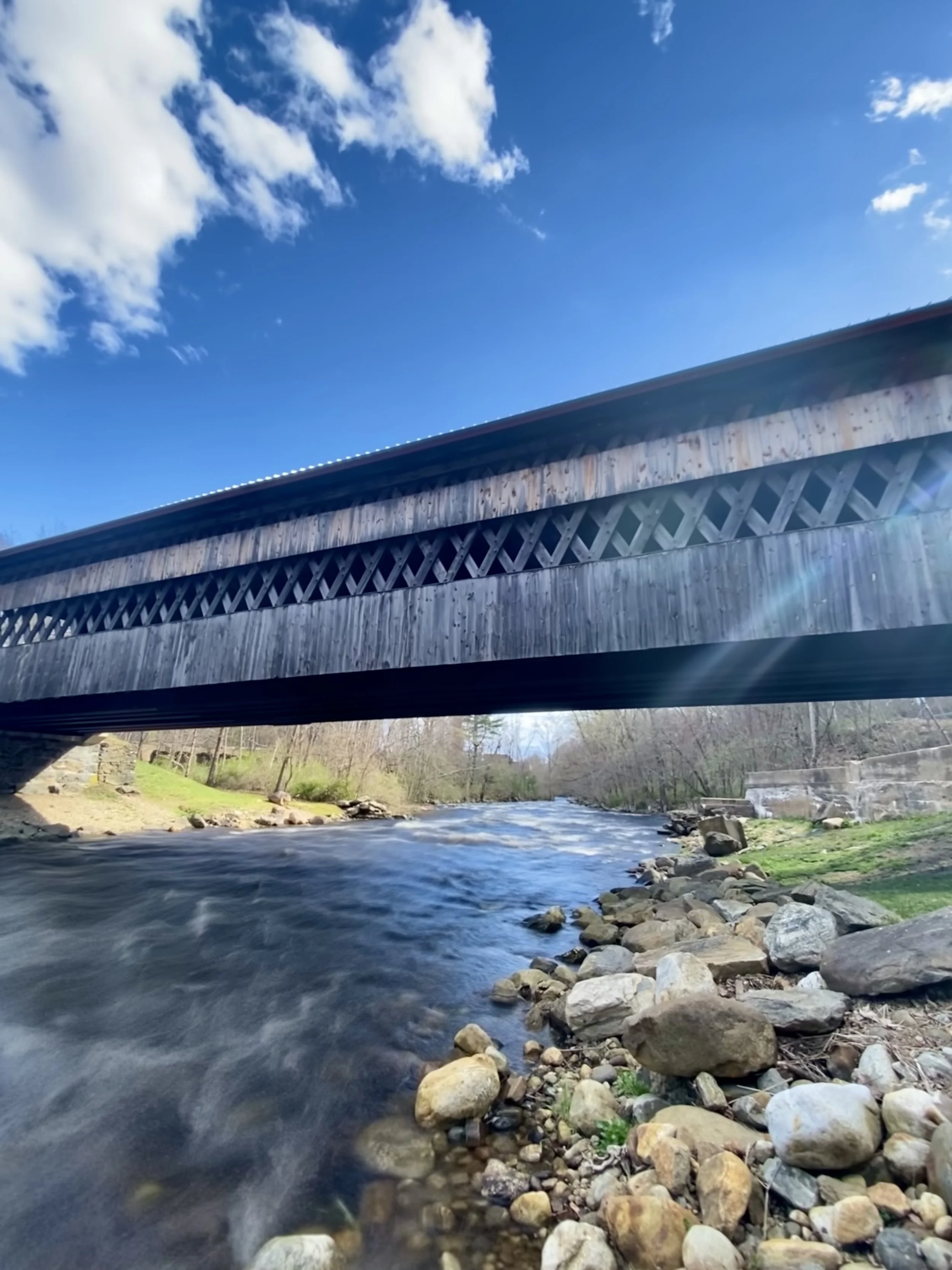 The Ware-Hardwick Covered Bridge in the town of Gilbertville ...