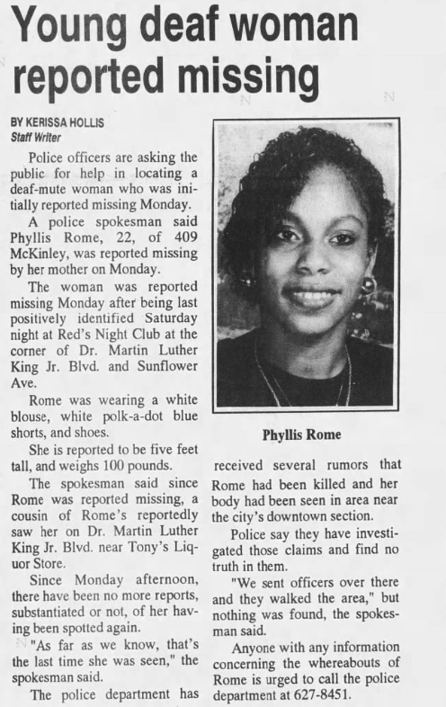 Phyllis Rome — MissingSippi