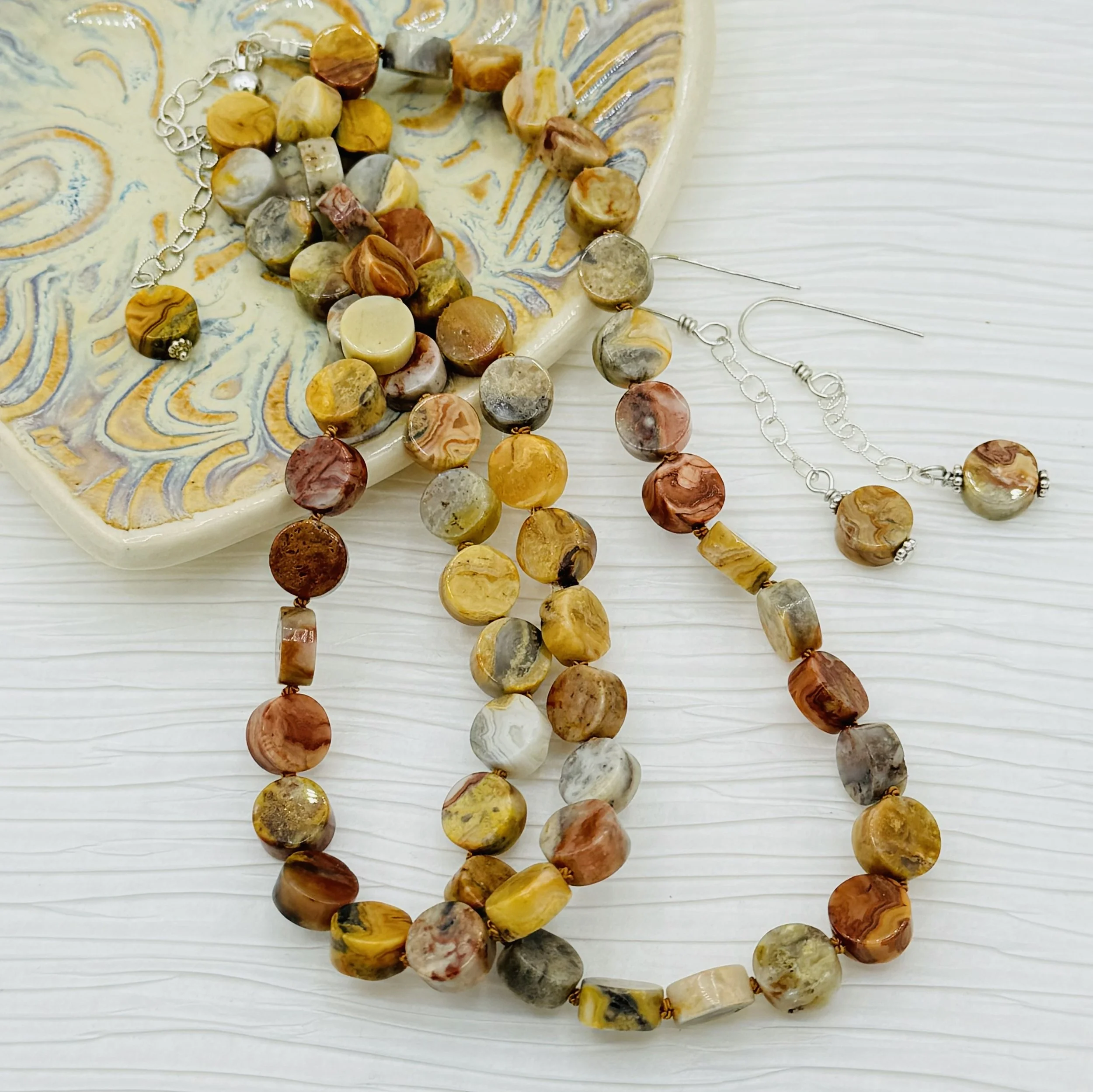 Janecka Crazy Lace Agate Necklace Set — J A N E C K A