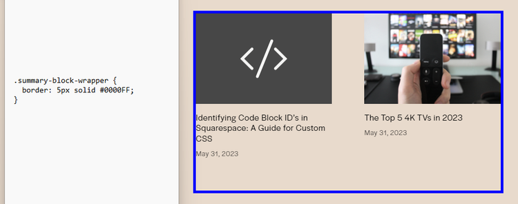 How to Customize Summary Block Borders in Squarespace — A. L. Secrest