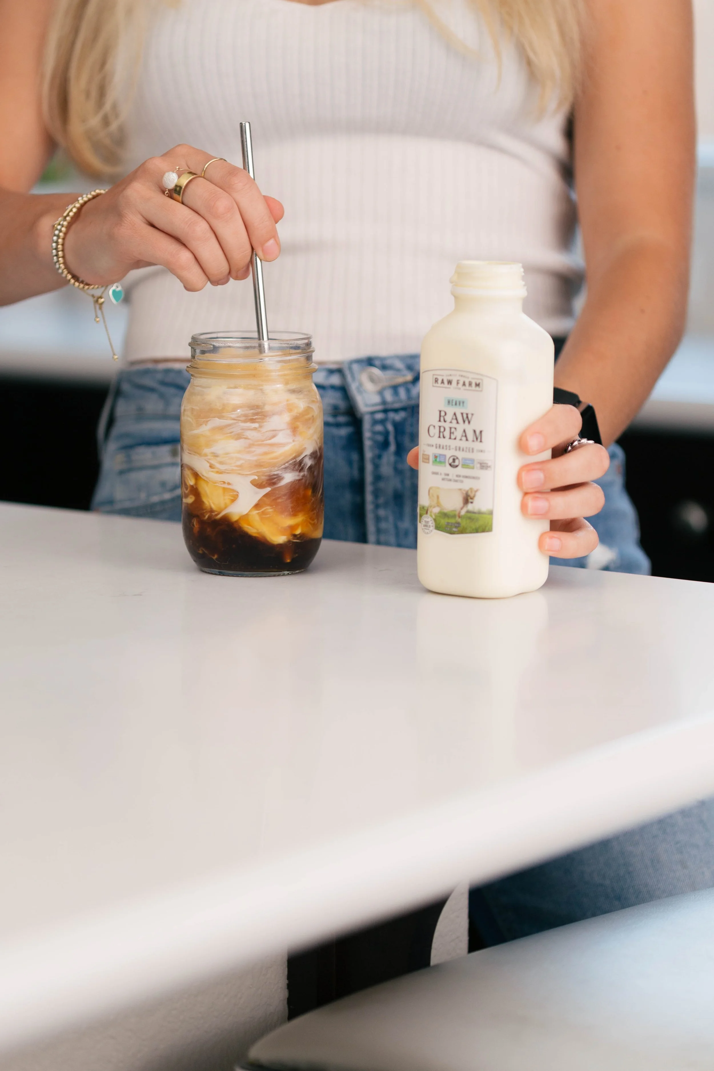 The perfect Iced Coffee + Raw Cream — RAW FARM usa