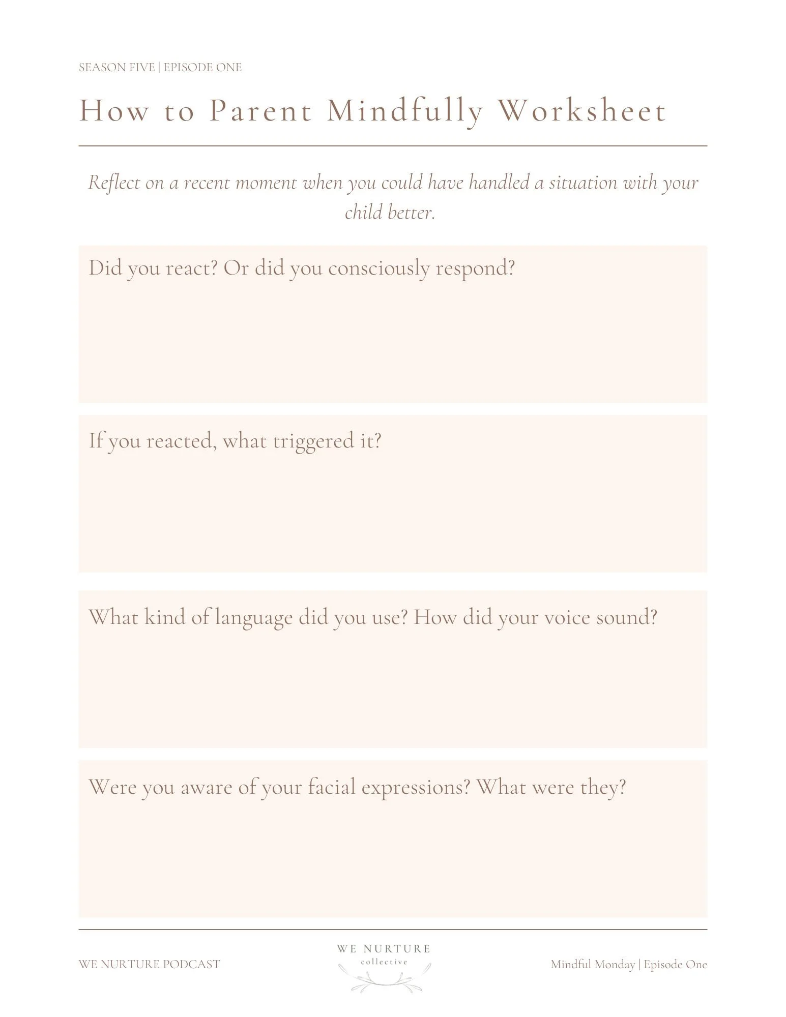 Printables — We Nurture Collective | Online Platform for Parenting ...