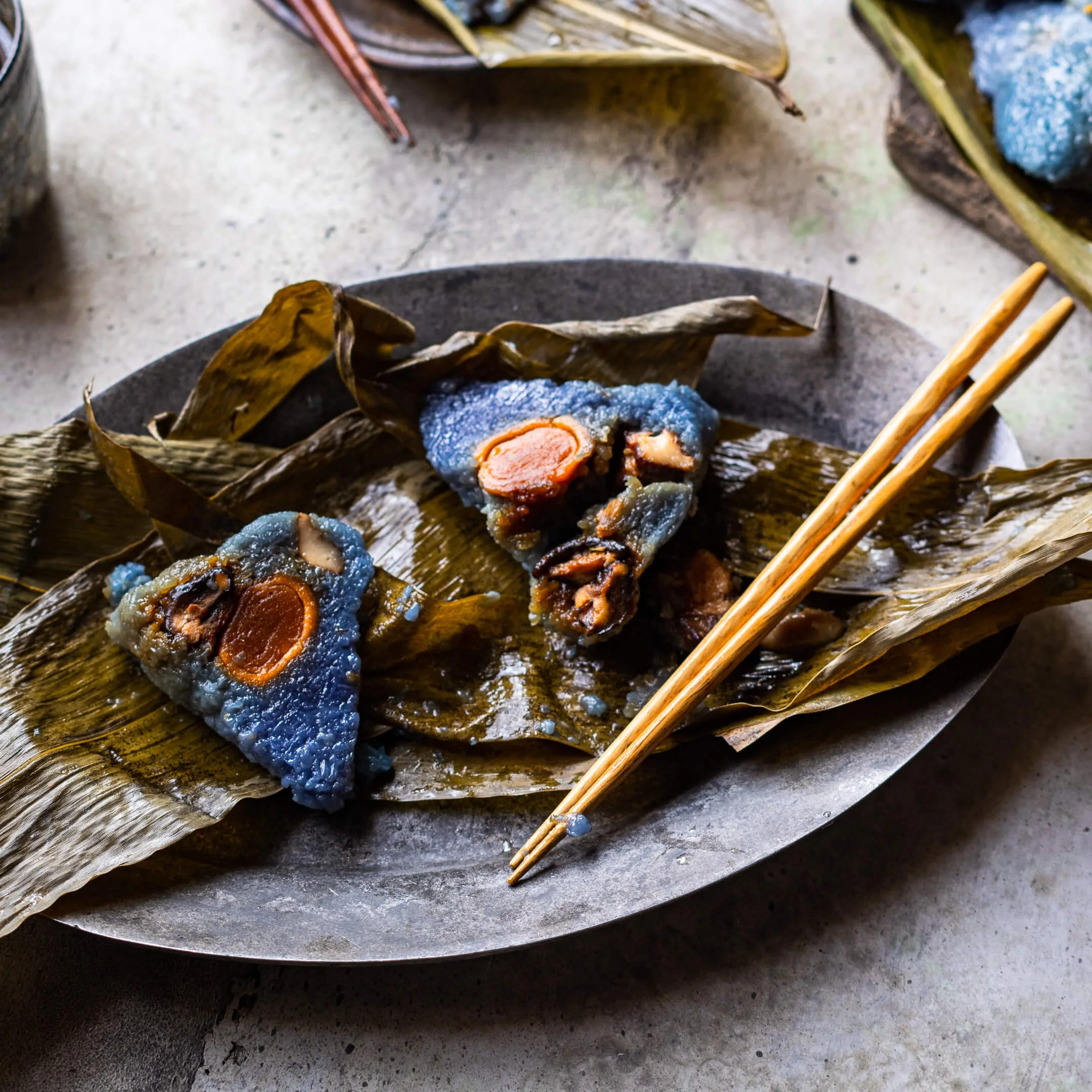 Hokkien Style Blue Butterfly Pea Zongzi (Bakcang) — MOTK STUDIO FOOD ...