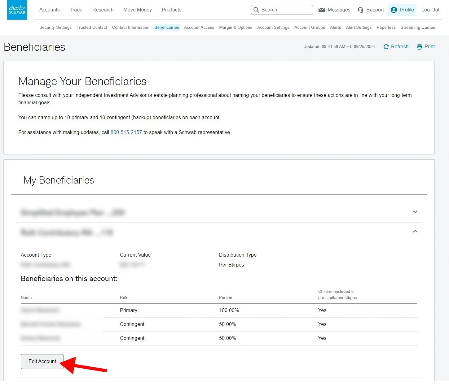 Beneficiary Change Schwab — Evolve Investing